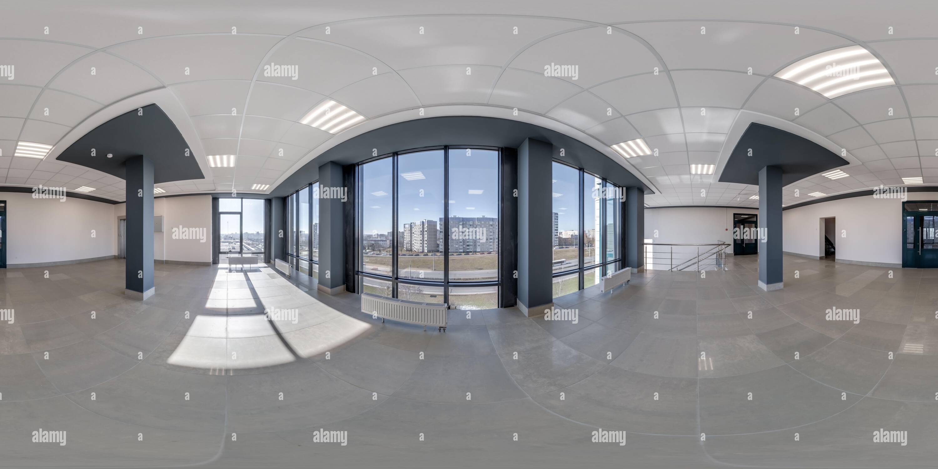 360° view of full seamless spherical hdri 360 panorama view in empty ...