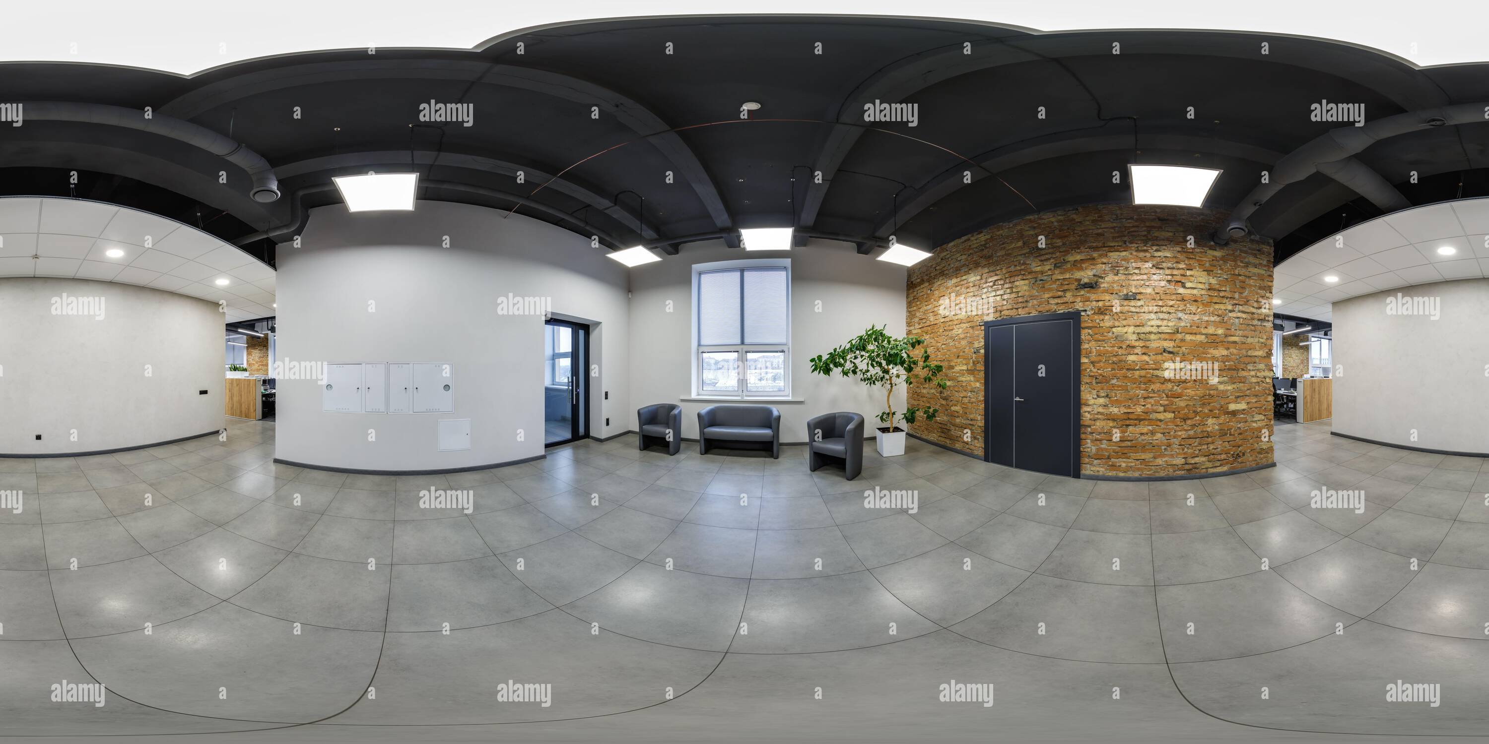360° view of full seamless spherical hdri 360 panorama in interior ...