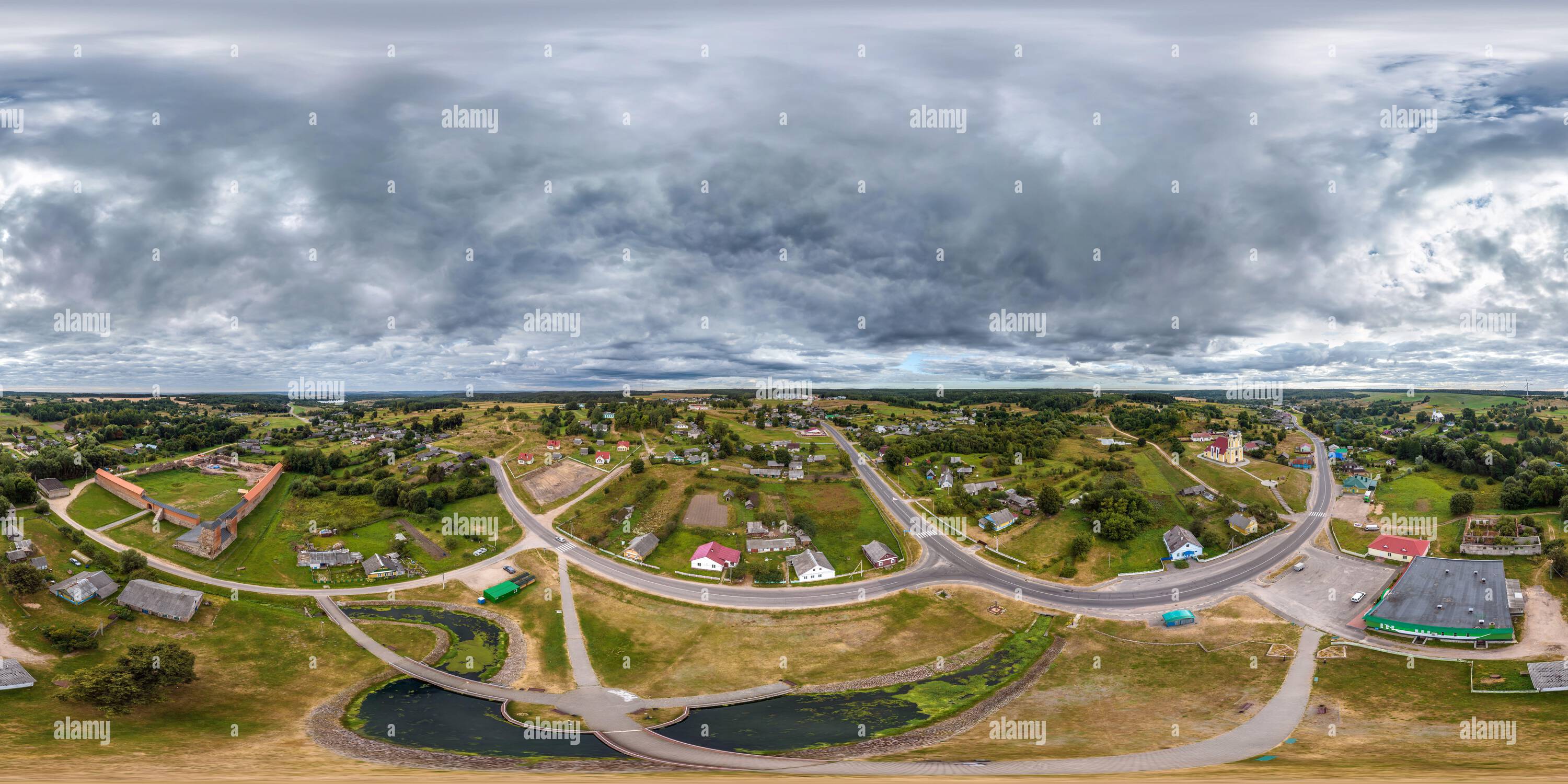 360° view of aerial full seamless spherical hdri 360 panorama view ...