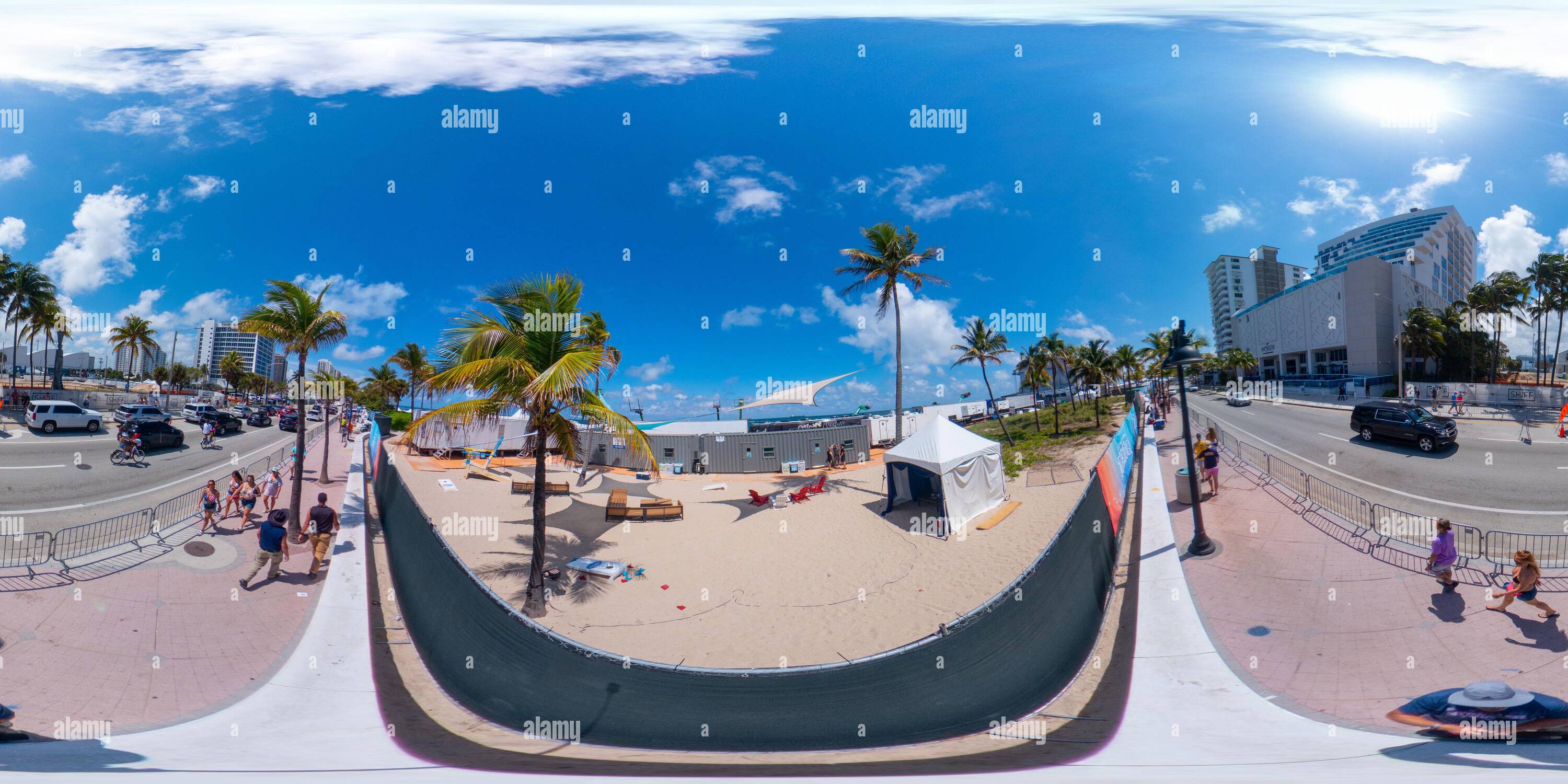 360° view of fort Lauderdale, FL, USA - April 16, 2023: 360 vr equirectangular spherical photo ...