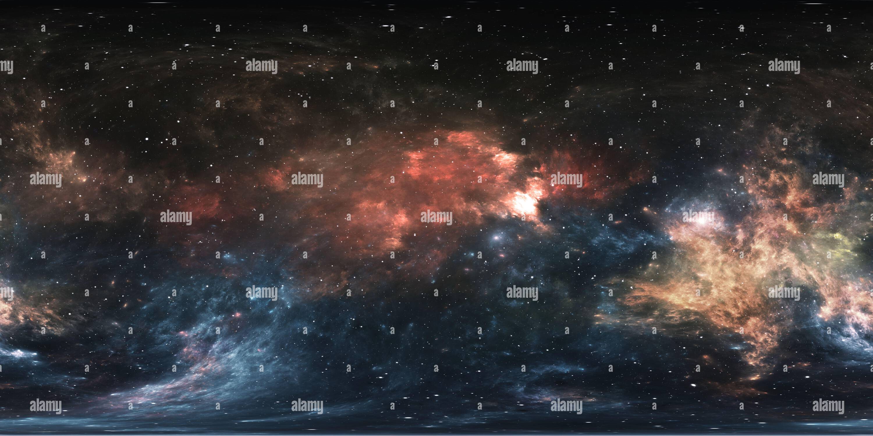 360° view of 360 degree space nebula panorama, equirectangular ...