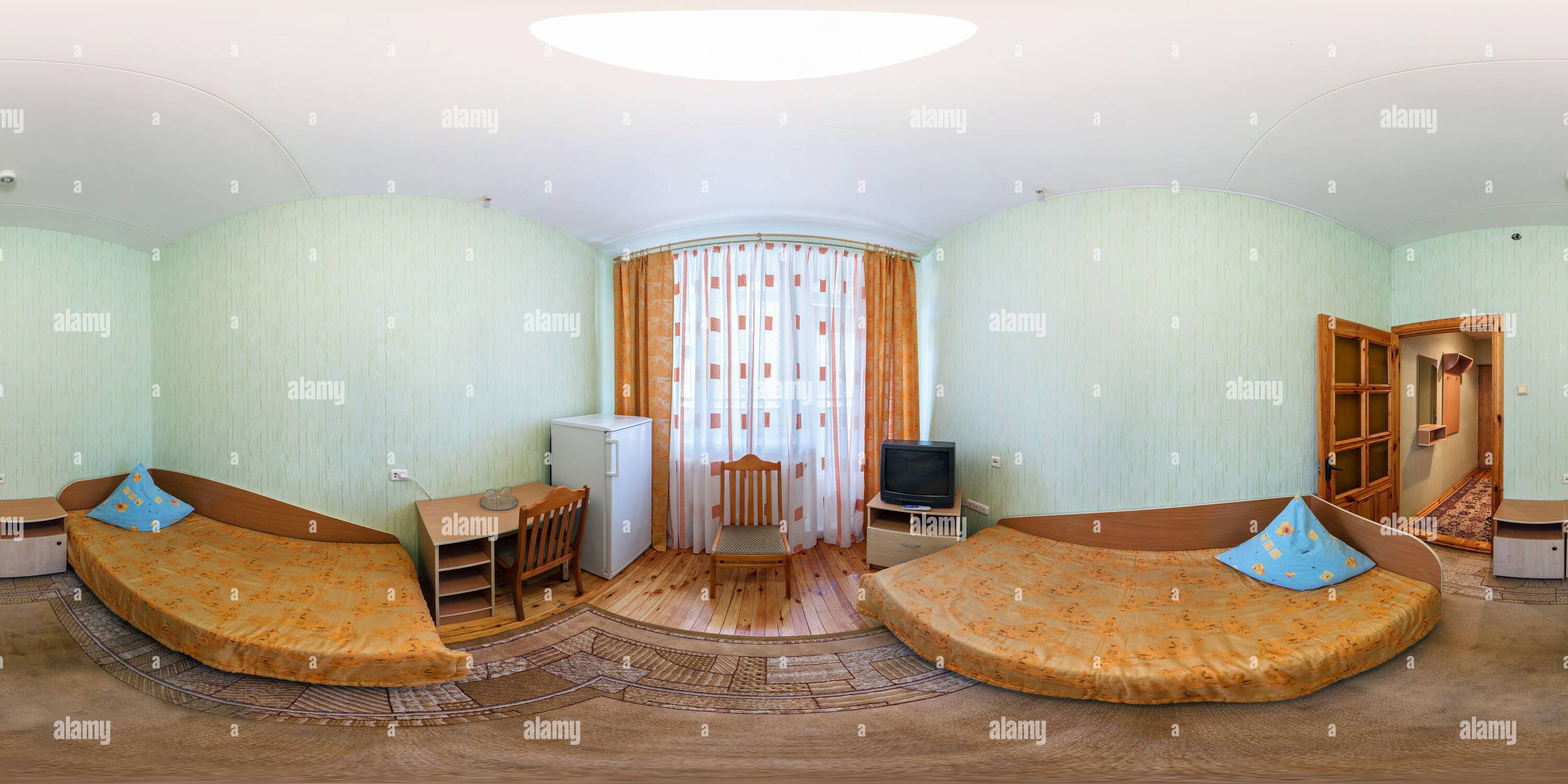 360° view of seamless 360 panorama in interior of bedroom of cheap ...