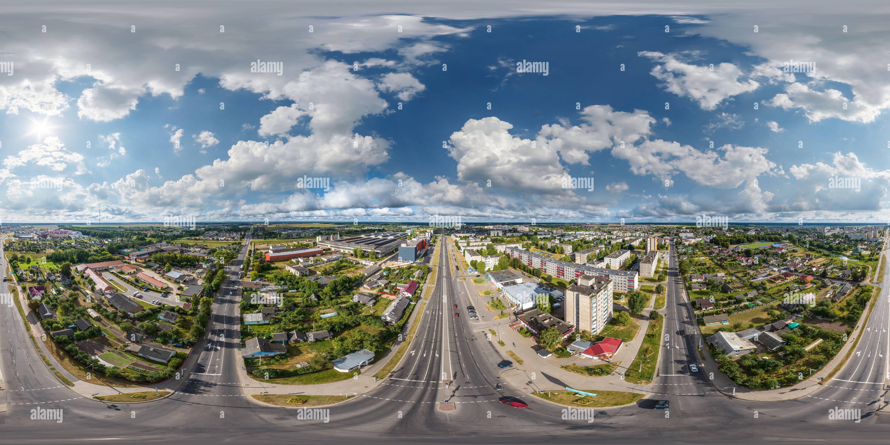 360° view of aerial seamless spherical hdri 360 panorama view above ...