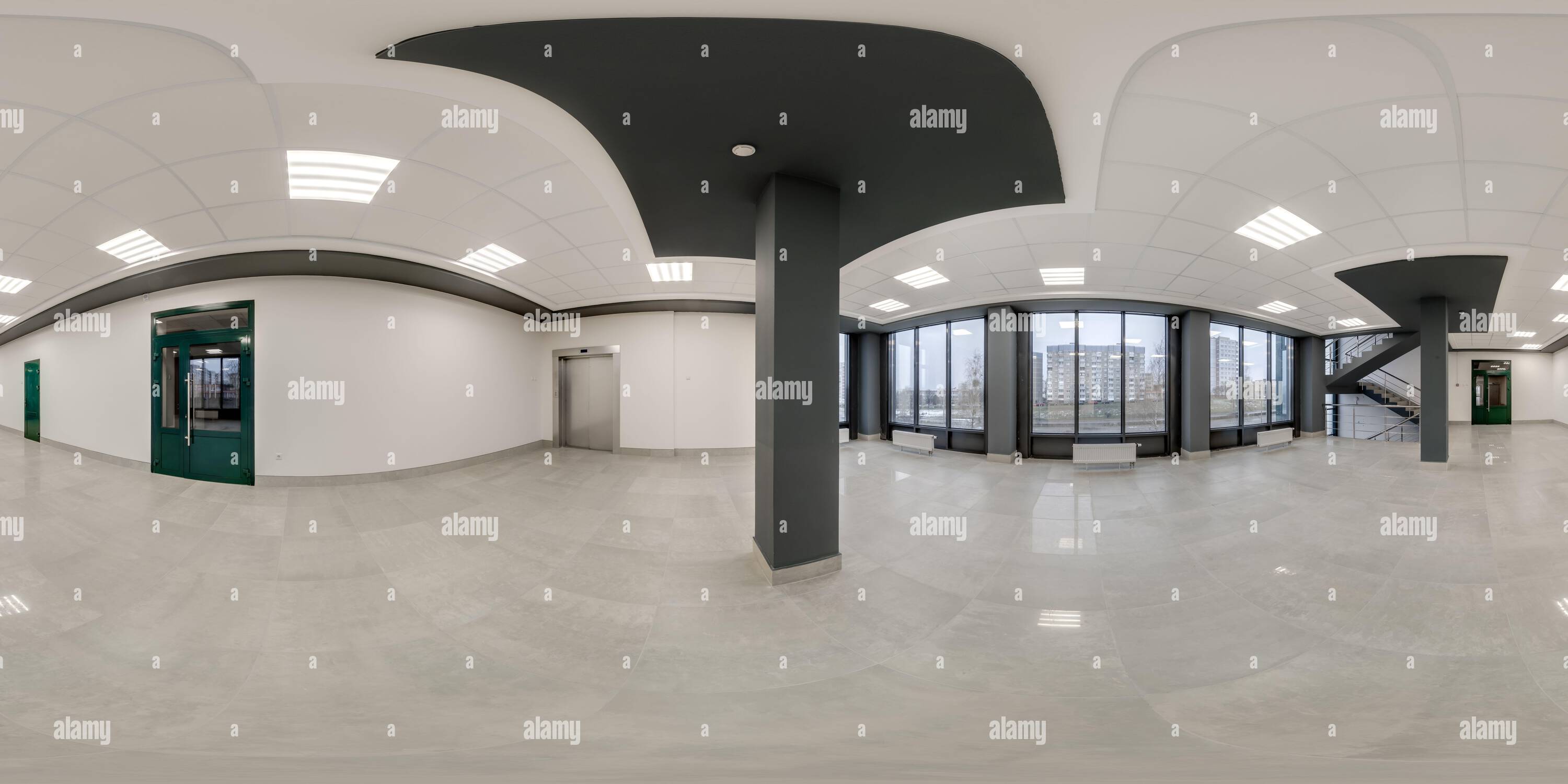 360° view of full seamless spherical hdri 360 panorama view in empty ...