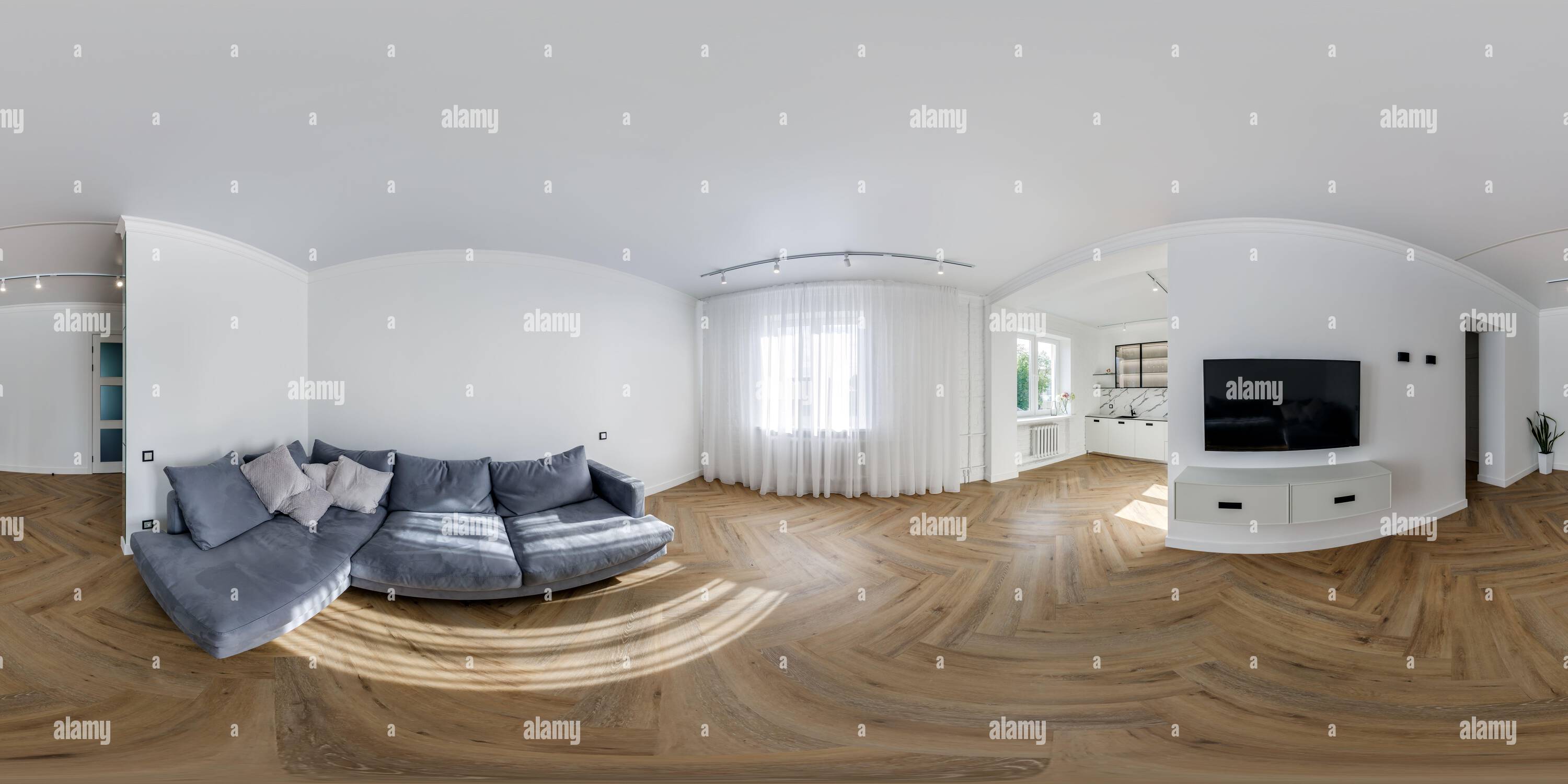 360° view of full seamless hdri 360 panorama in interior of guest ...