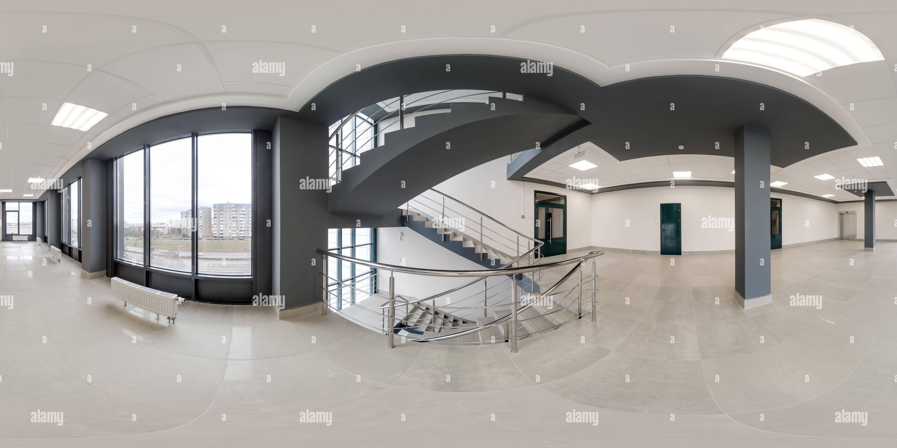 360° view of full seamless spherical hdri 360 panorama view in empty ...