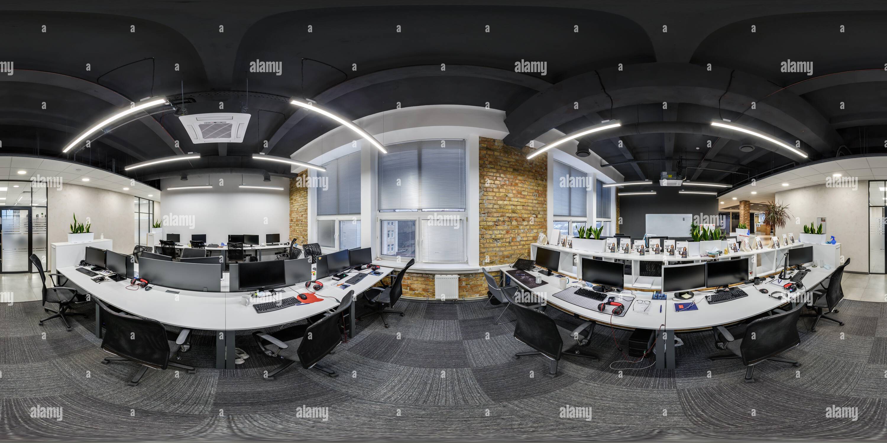 360° view of MINSK, BELARUS - FEBRUARY, 2023: full seamless spherical ...