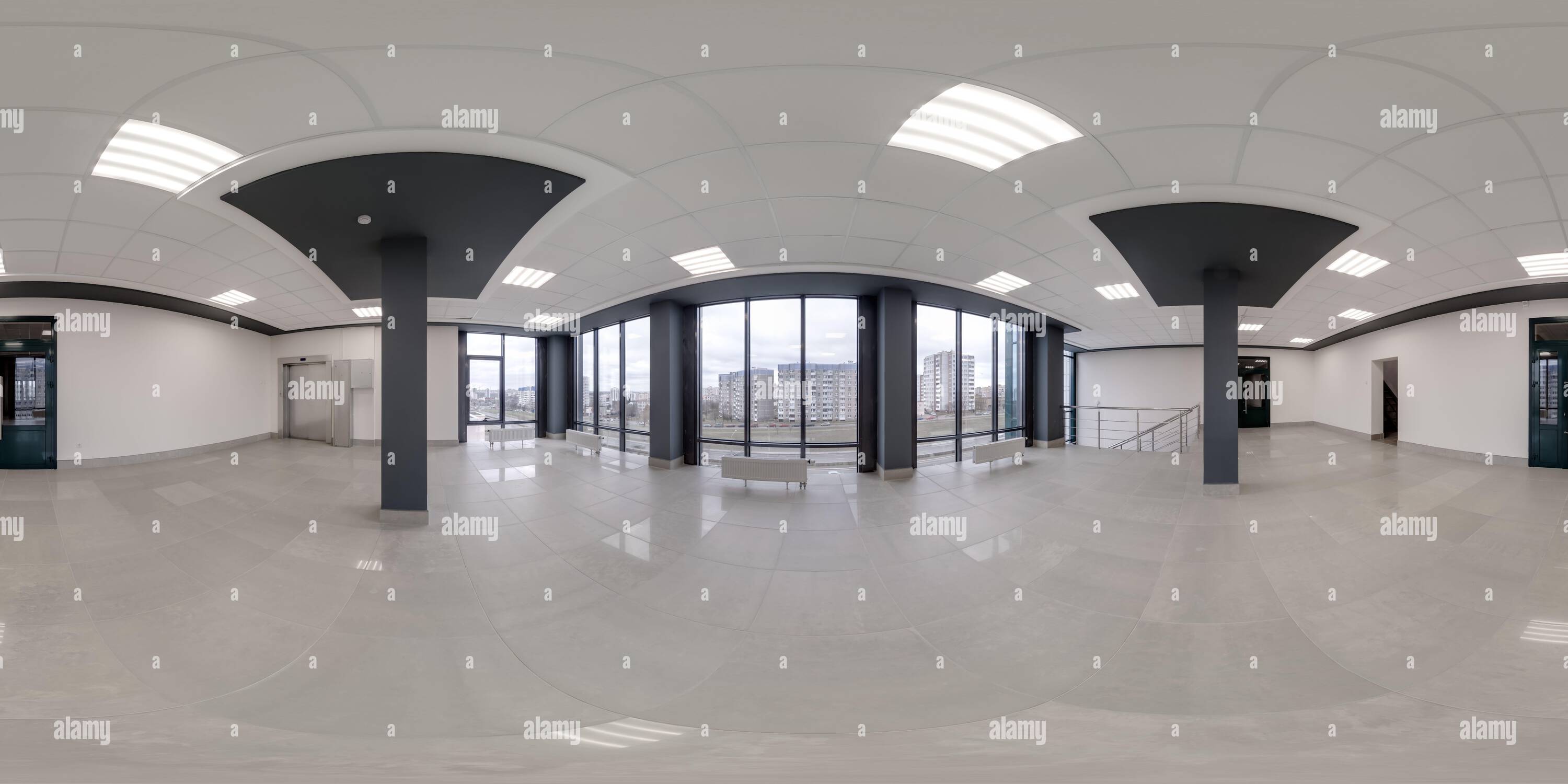 360° view of full seamless spherical hdri 360 panorama view in empty ...