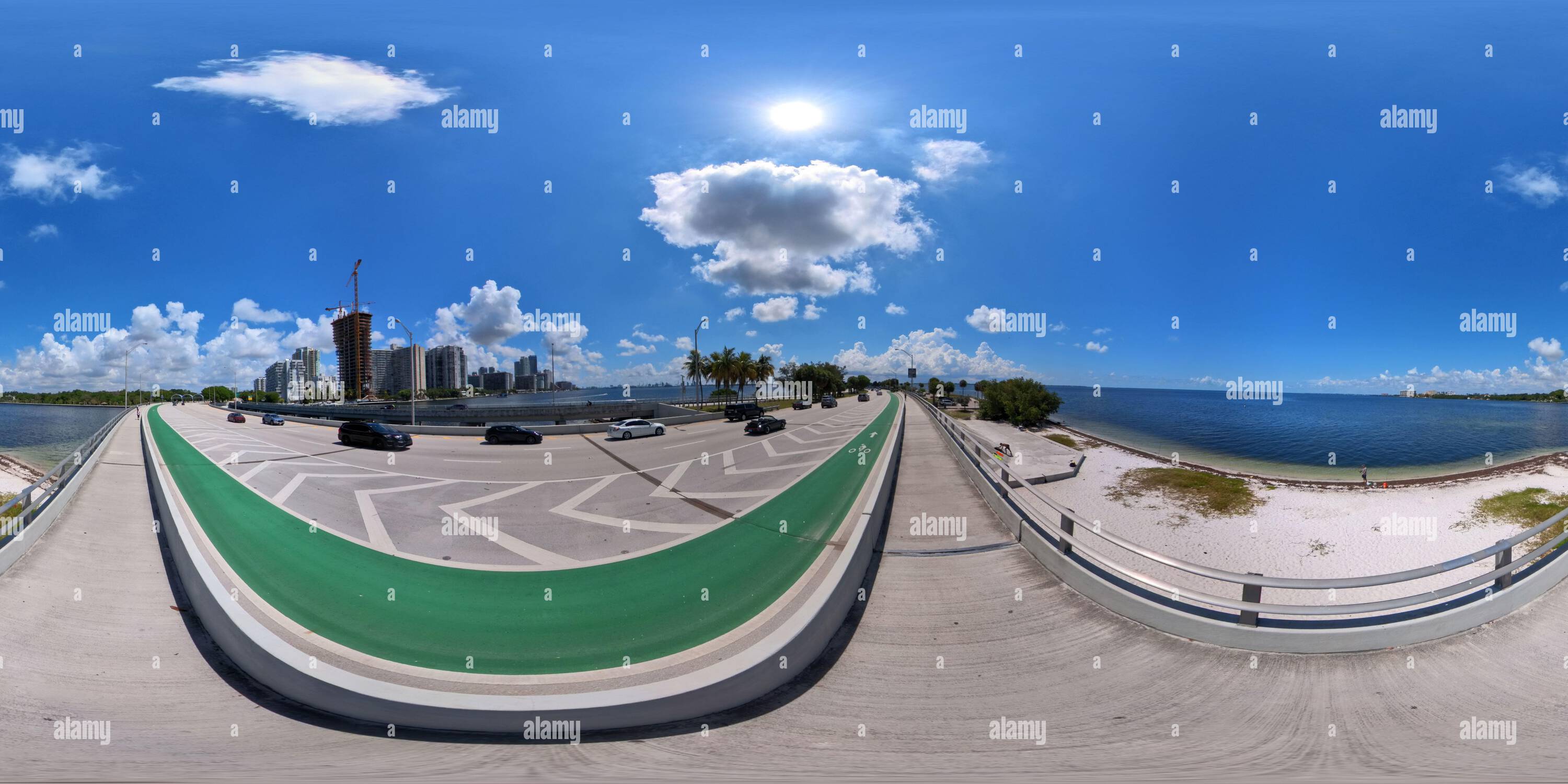 360° view of 360 spherical photo Key Biscayne Miami Florida - Alamy