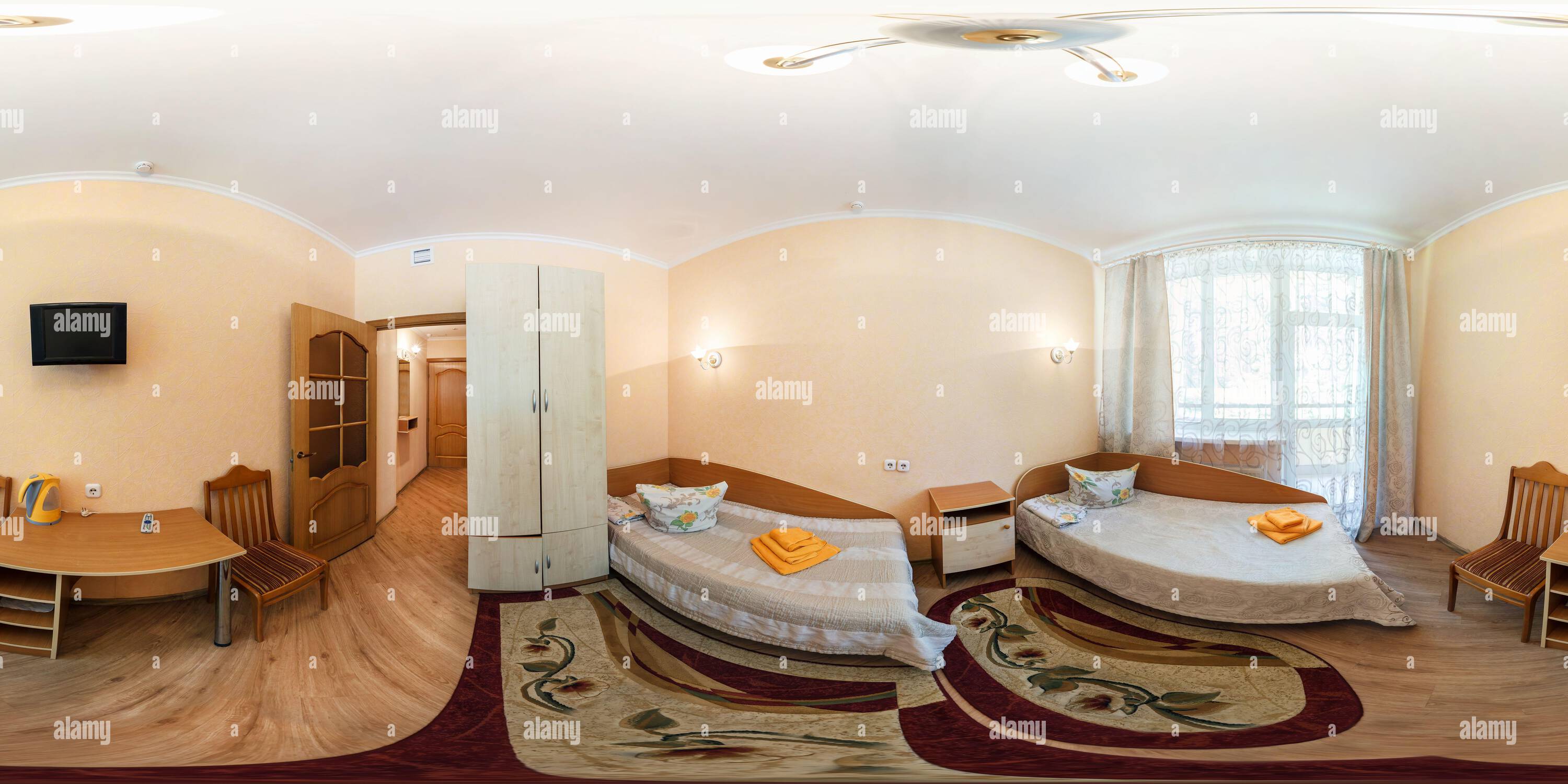 360° view of seamless 360 panorama in interior of bedroom of cheap ...
