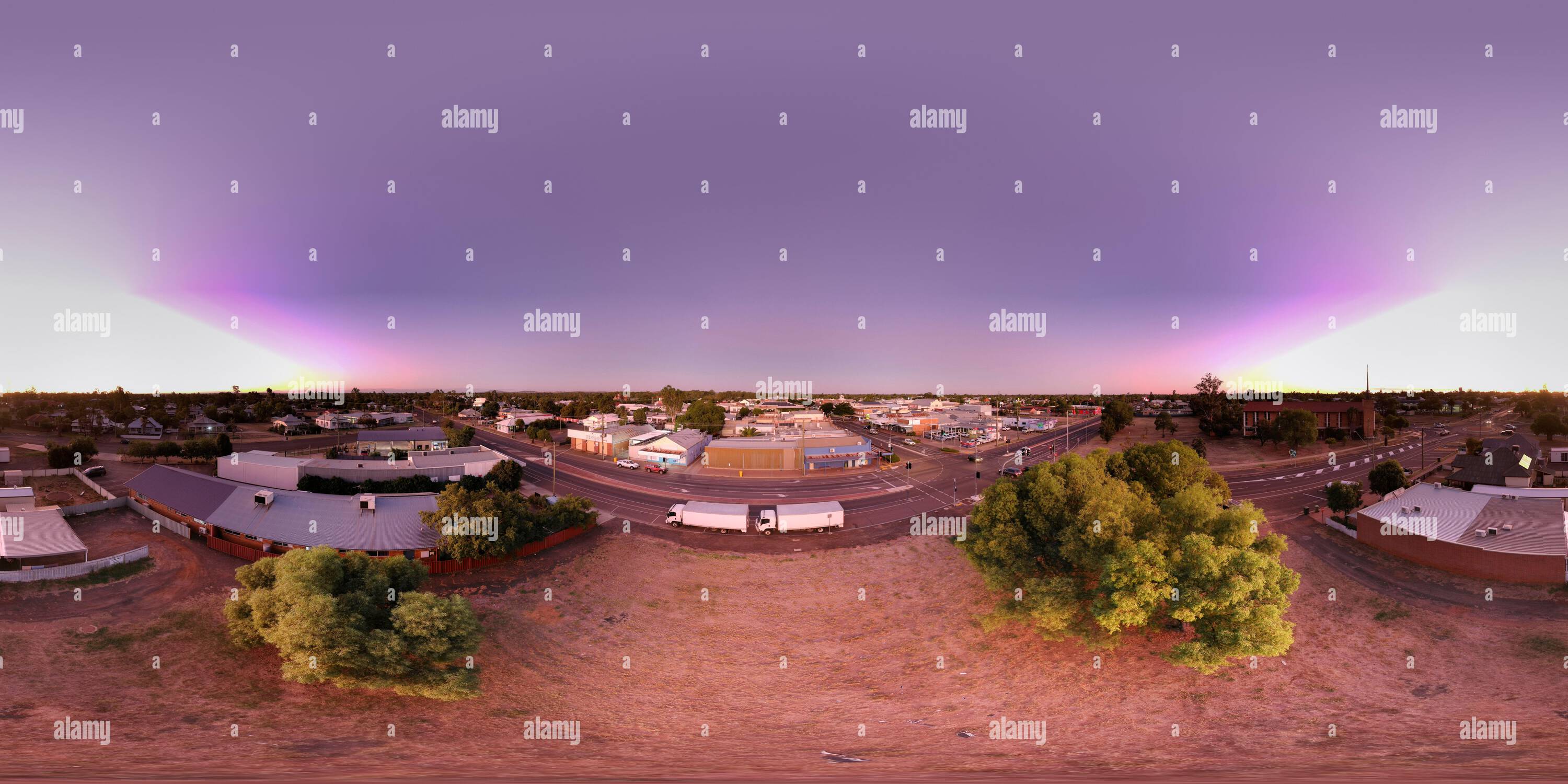 360° view of Aerial 360 panorama of Roma Queensland Australia - Alamy