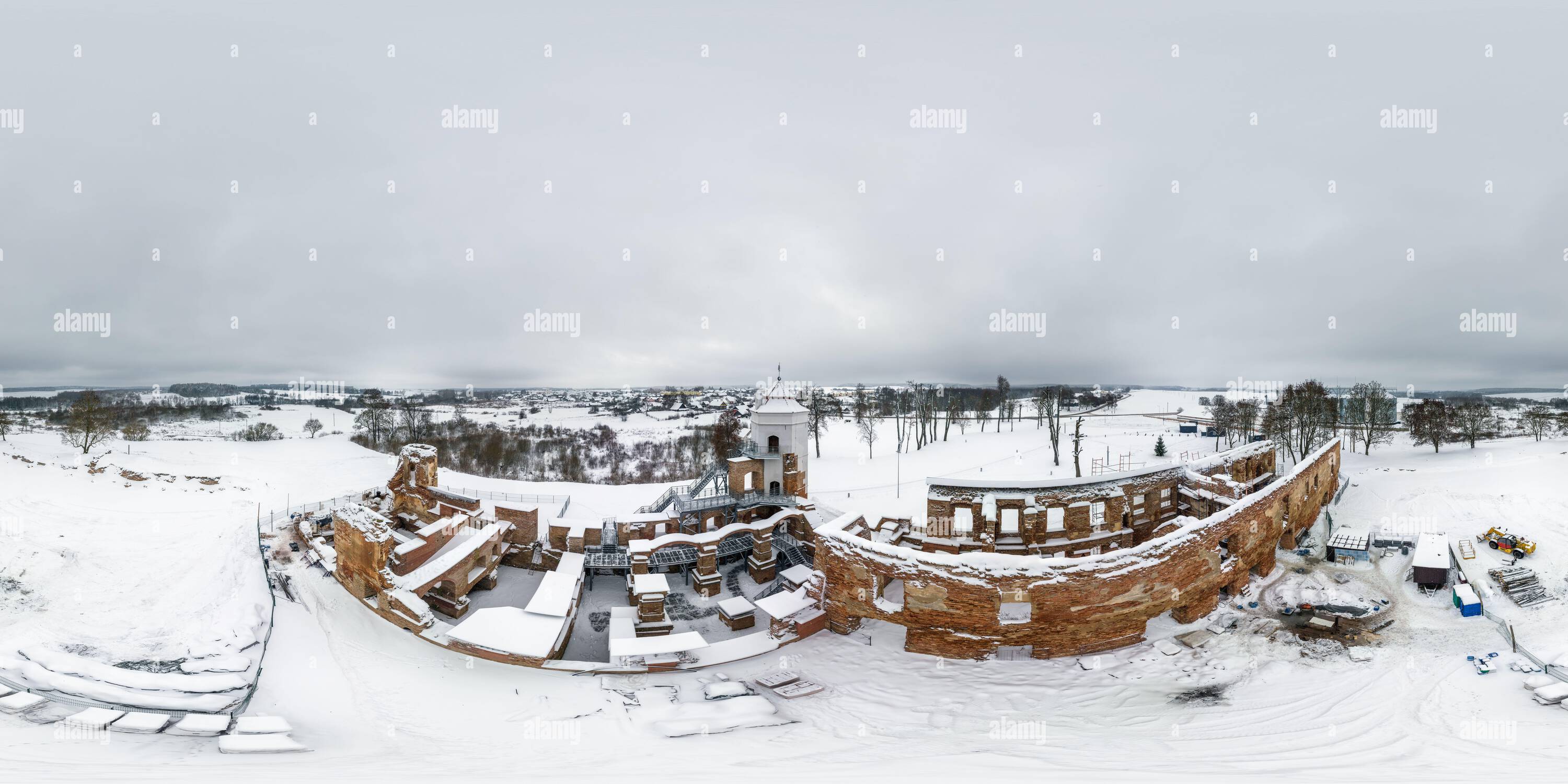 360° view of winter aerial view full hdri seamless spherical 360 ...