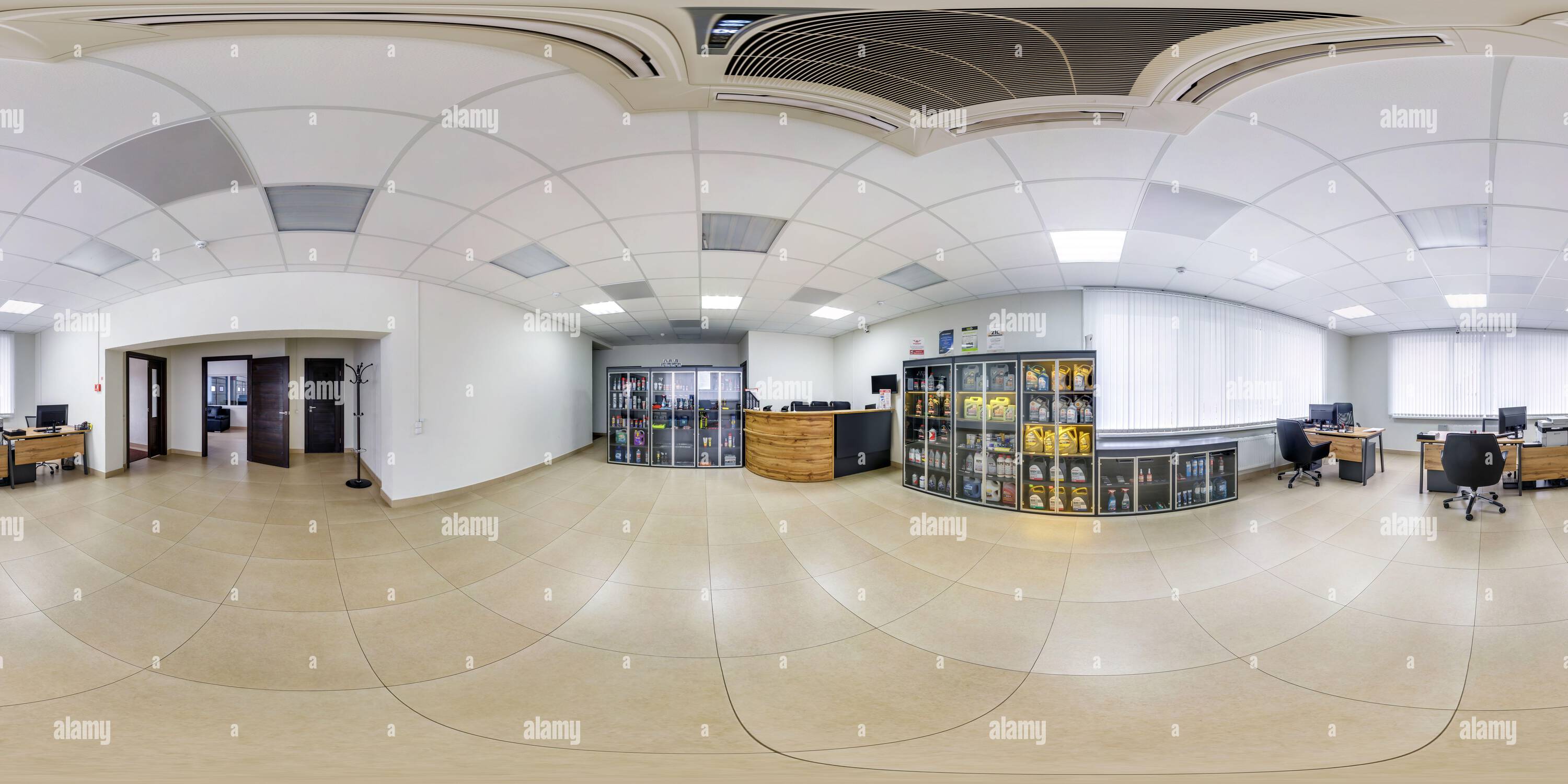 360° view of MINSK, BELARUS - MAY, 2022: Full spherical seamless hdri ...