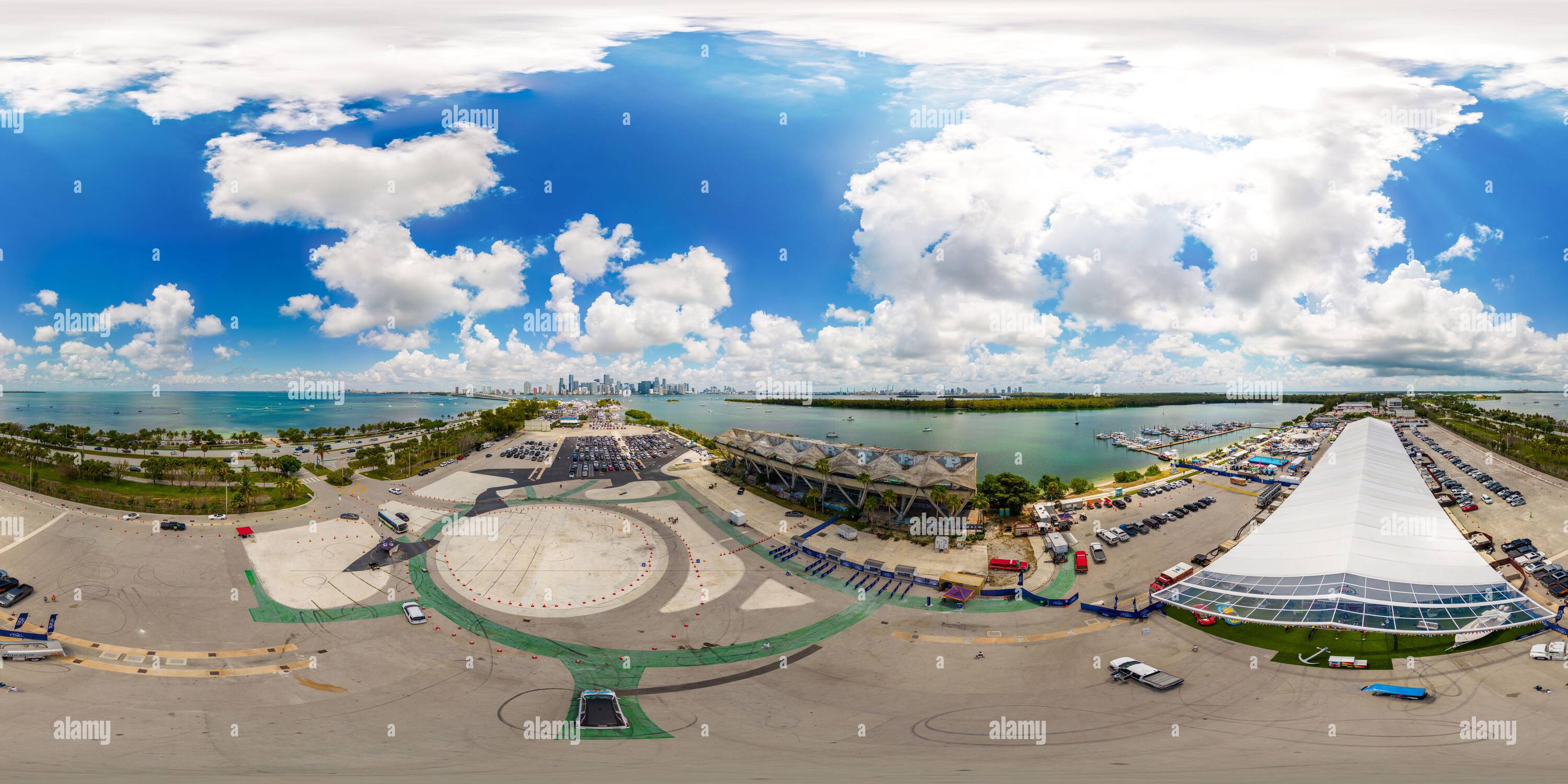 360° view of Aerial drone 360 SoFlo Boat Show 2023 - Alamy