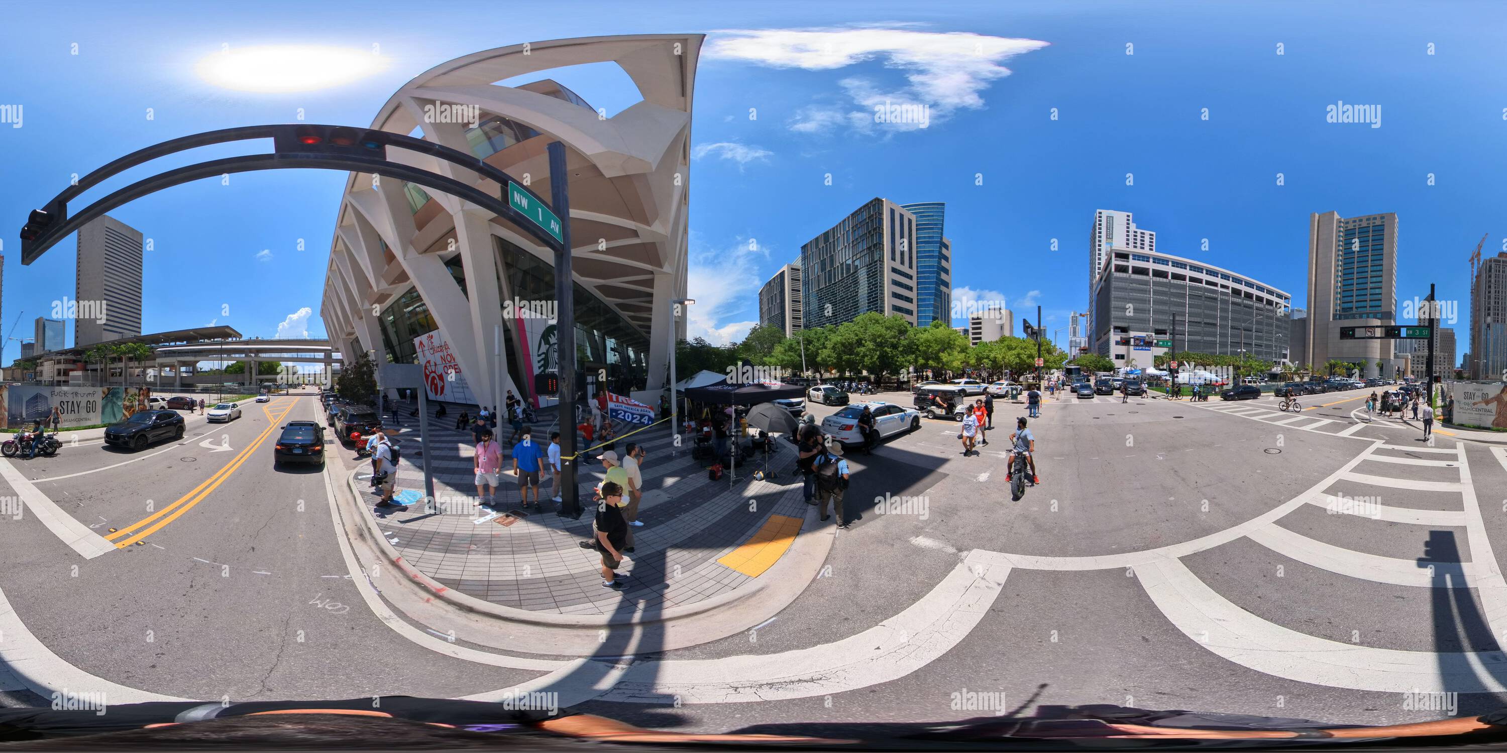 360° view of Miami, FL, USA - June 13, 2023: 360 equirectangular photo ...