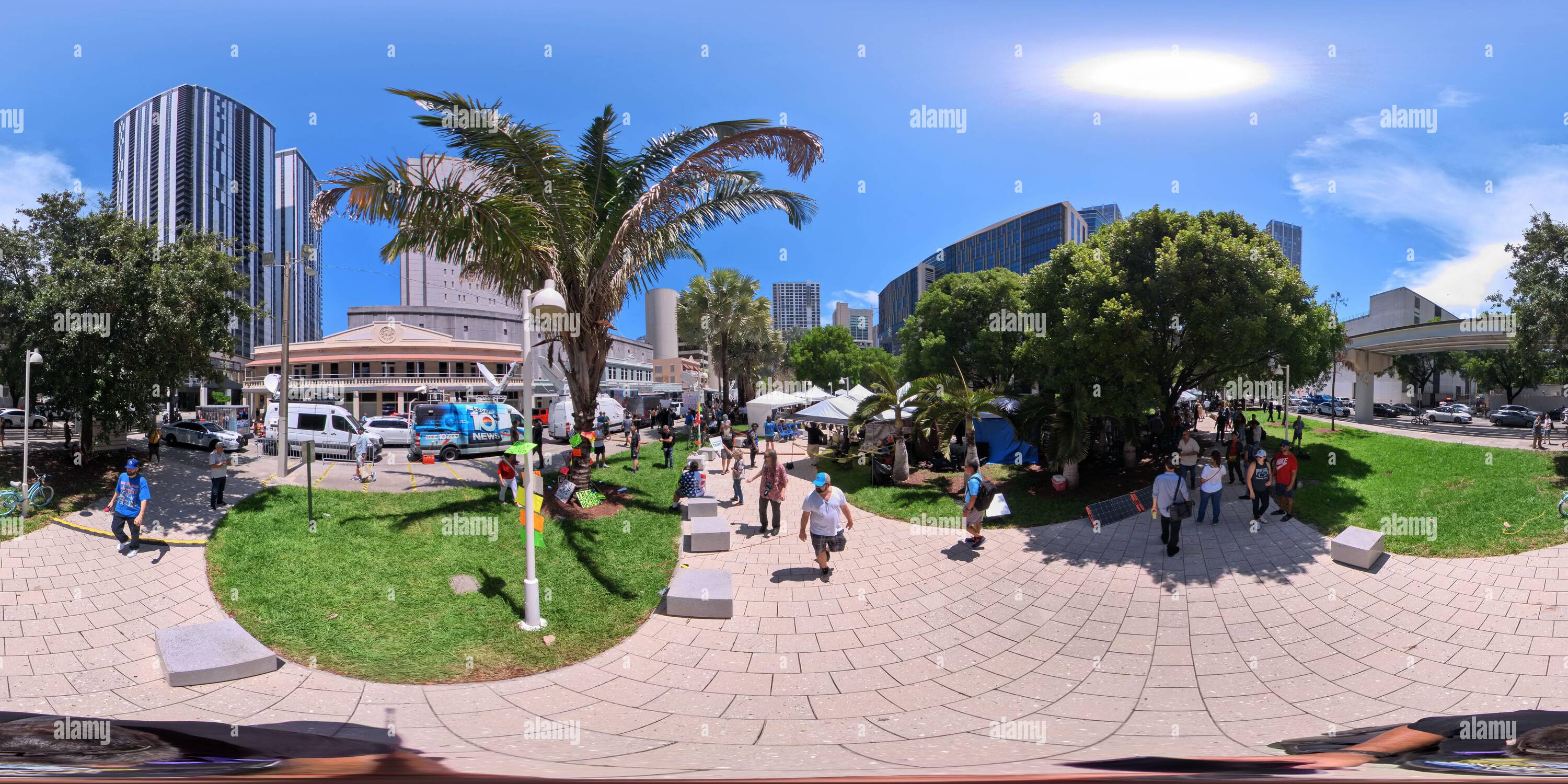 360° view of Miami, FL, USA - June 13, 2023: 360 equirectangular photo ...