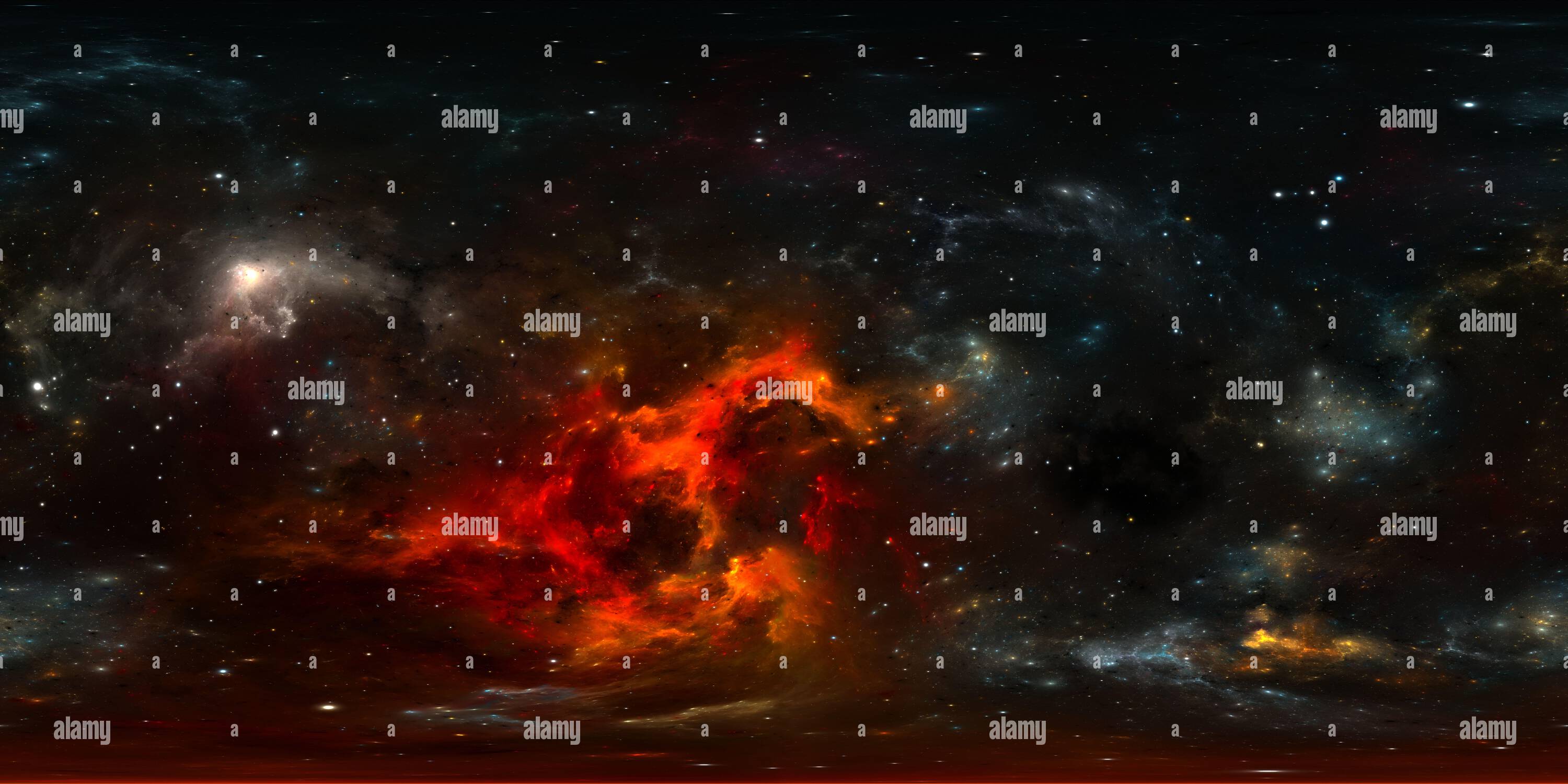 360° view of 360 degree space nebula panorama, equirectangular ...