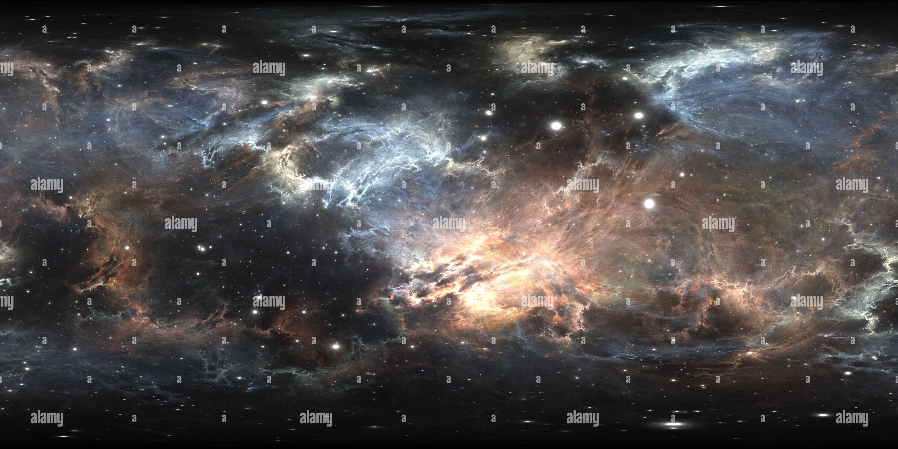 360° view of 360 degree space nebula panorama, equirectangular ...