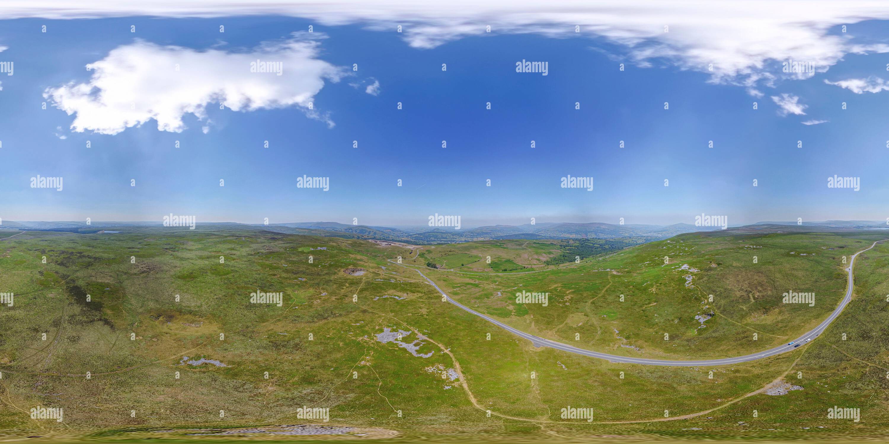 360° view of Llangynidr Moors Bannau Brycheiniog, Powys, Wales - Alamy