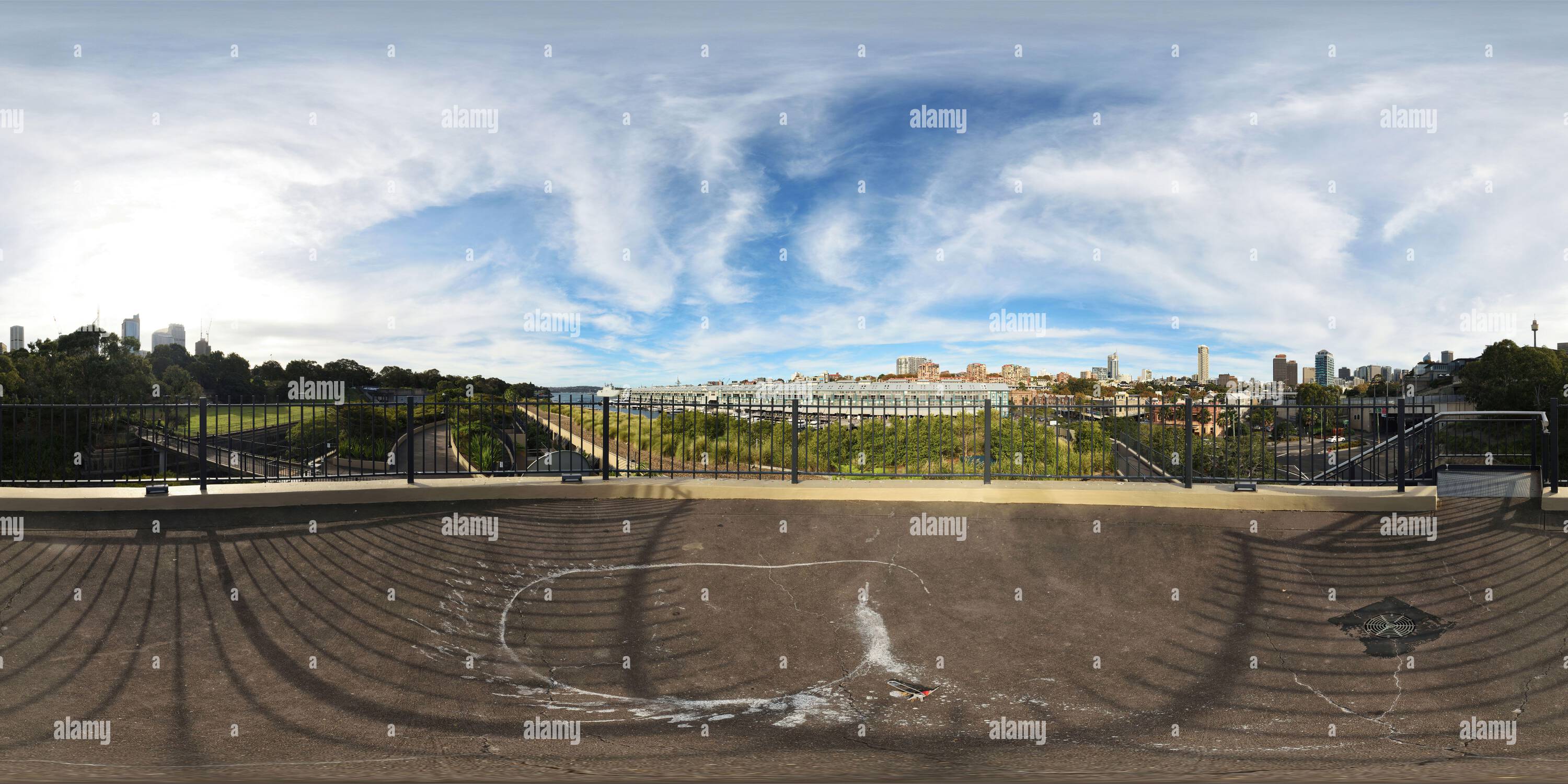 360° view of 360° Panorama of the Wharf Terraces rooftop garden ...
