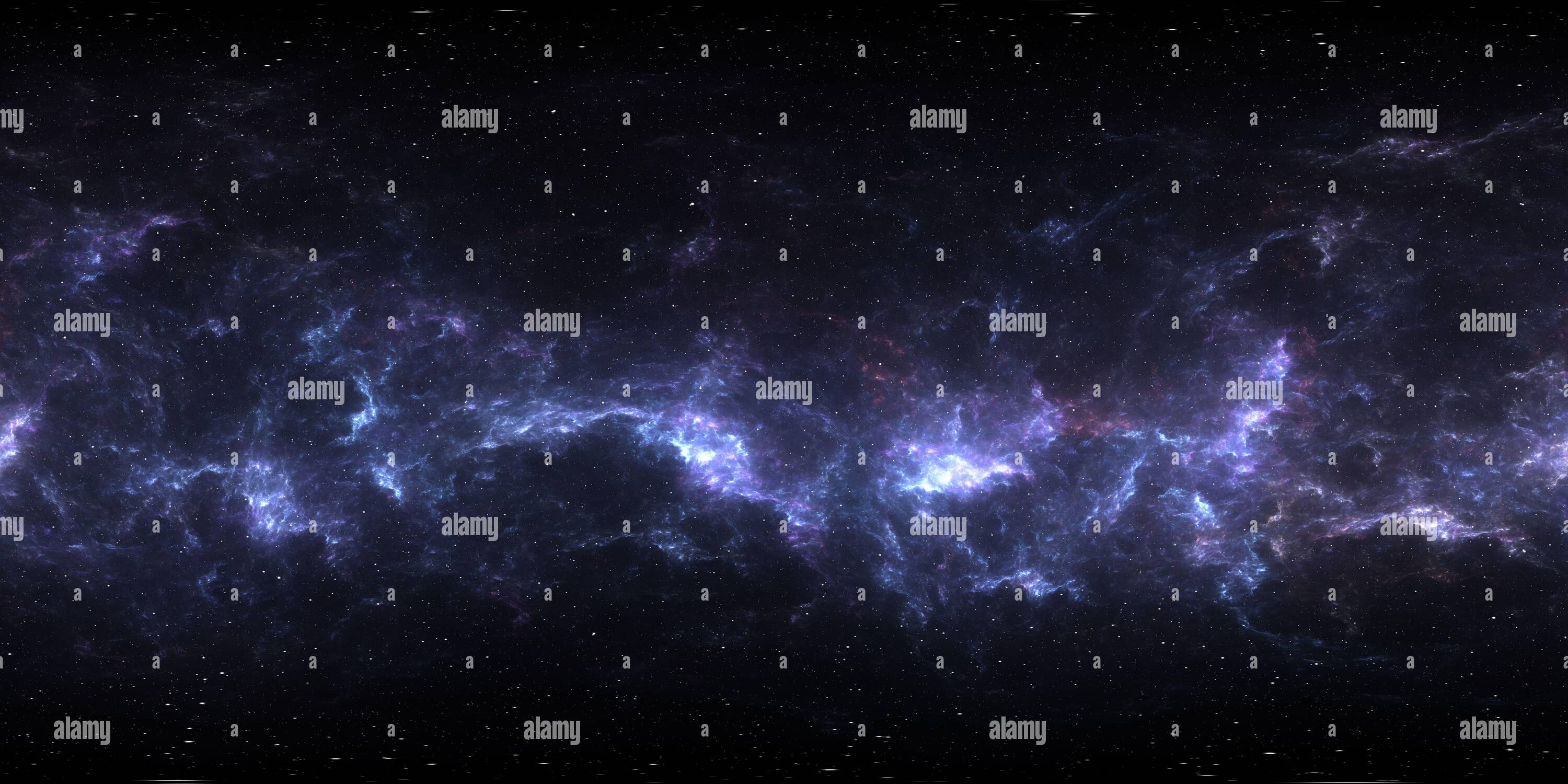 360° view of 360 degree space background with nebula and stars ...