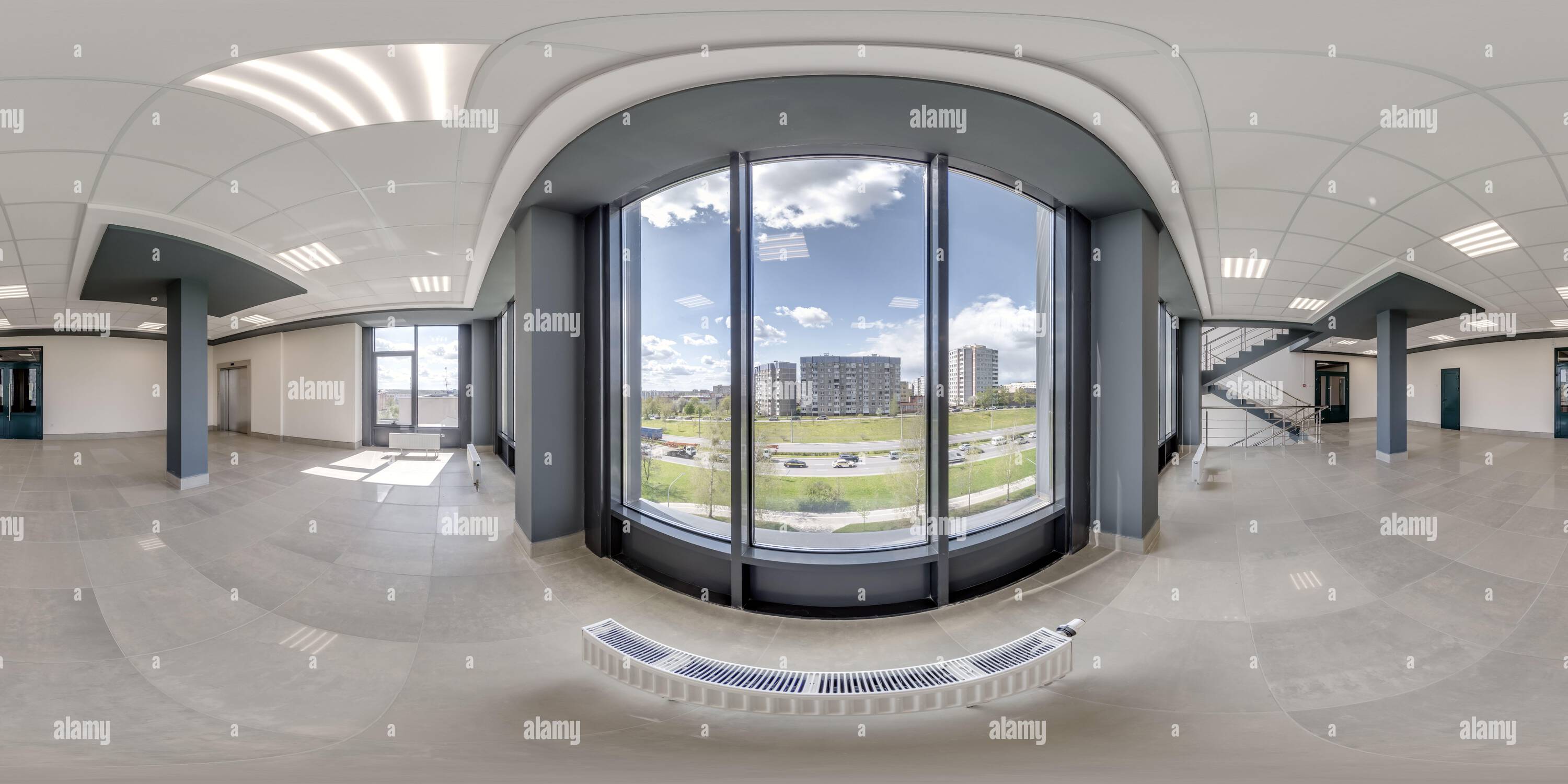 360° view of full seamless spherical hdri 360 panorama view in empty ...