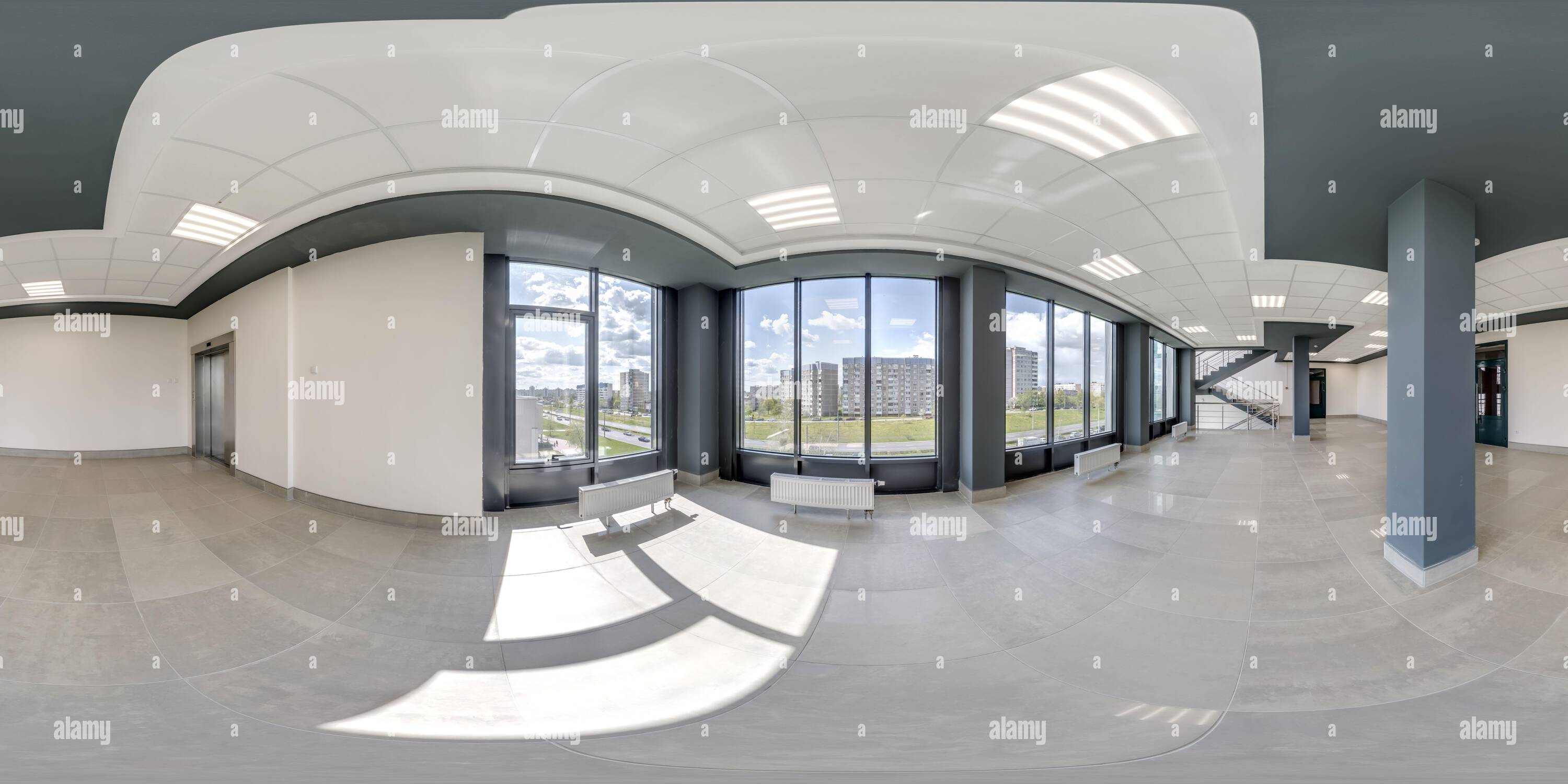 360° view of full seamless spherical hdri 360 panorama view in empty ...