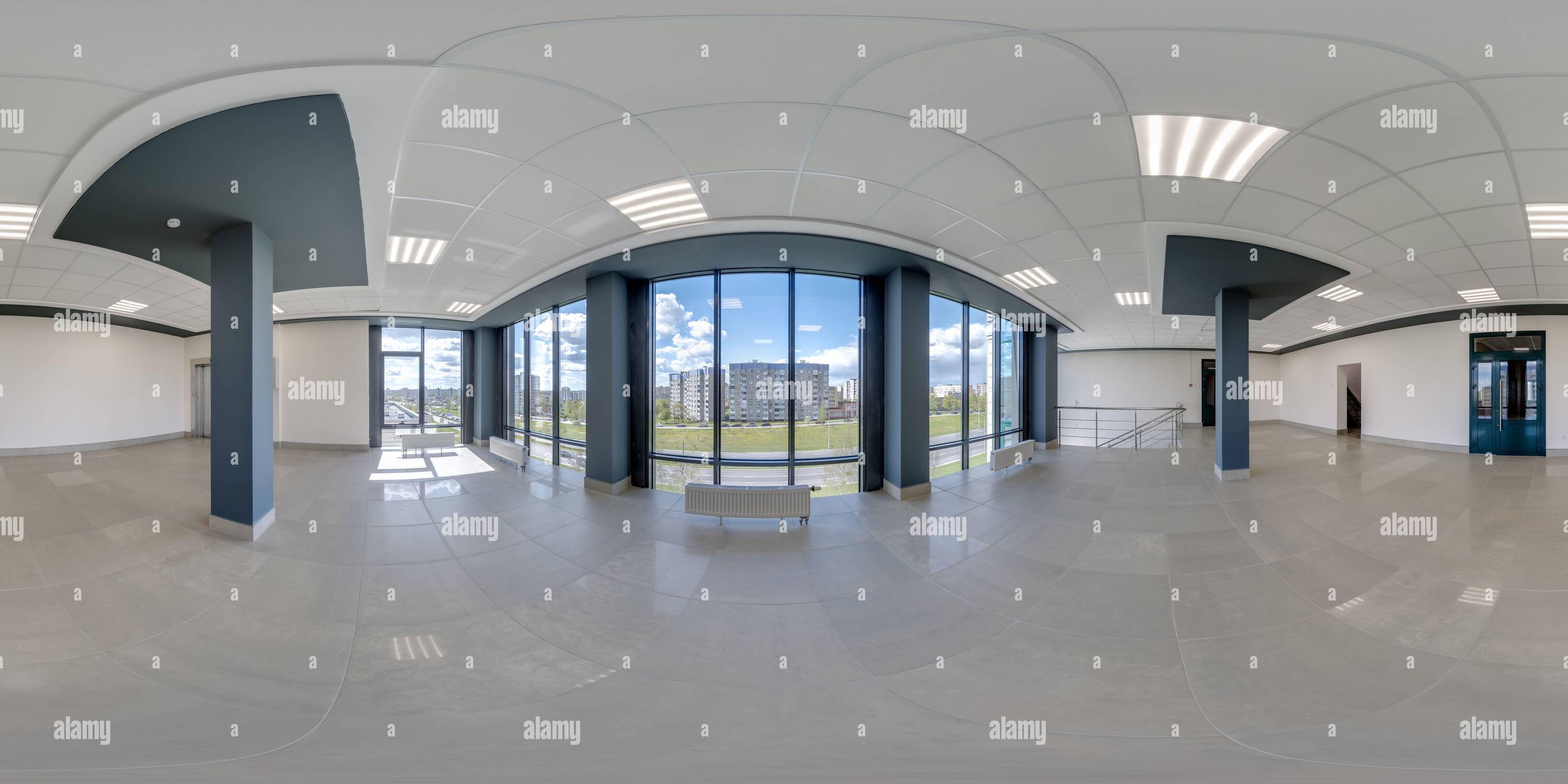 360° view of full seamless spherical hdri 360 panorama view in empty ...