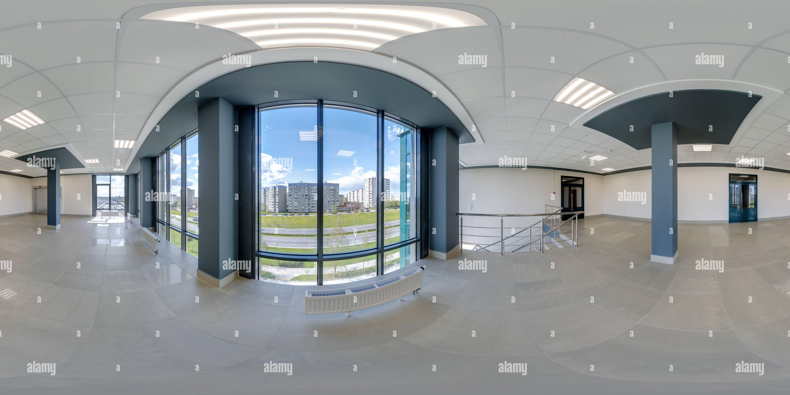 360° view of full seamless spherical hdri 360 panorama view in empty ...