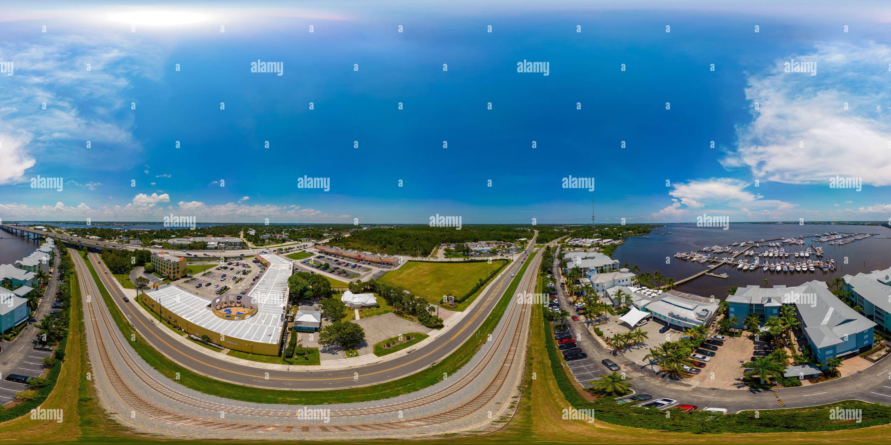 360° view of Aerial 360 equirectangular photo Stuart Florida USA - Alamy