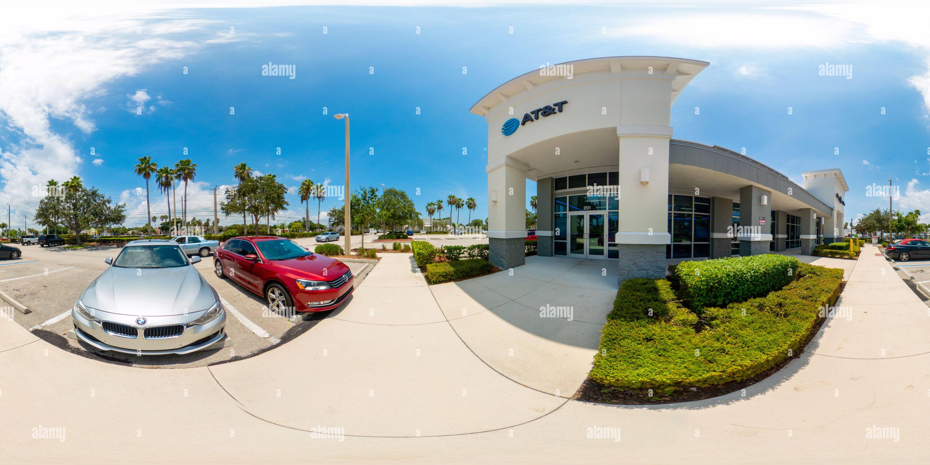 360° view of Stuart, FL, USA - July 1, 2023: 360 equirectangular vr ...