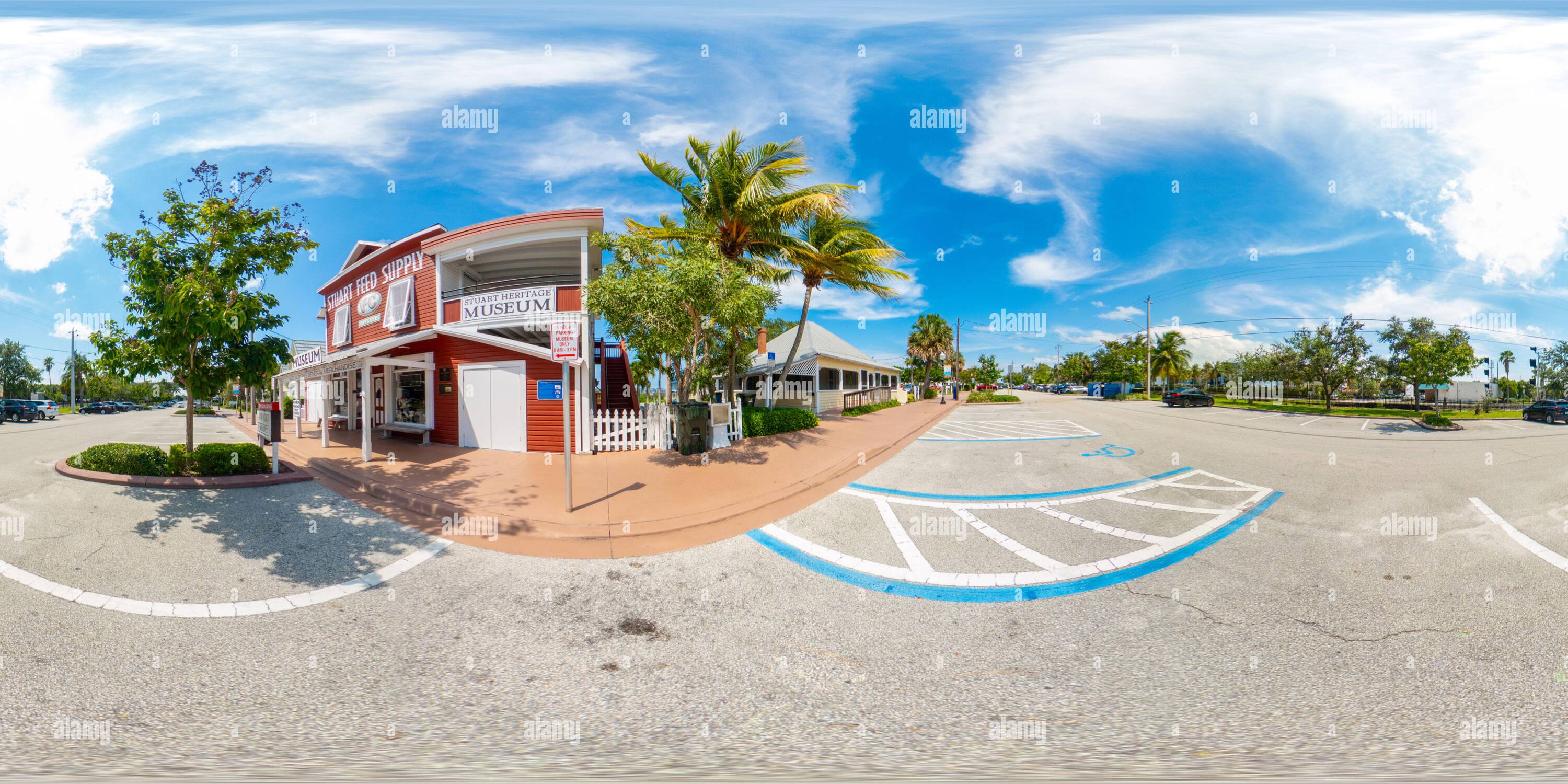 360° view of Stuart, FL, USA - July 1, 2023: 360 equirectangular vr ...