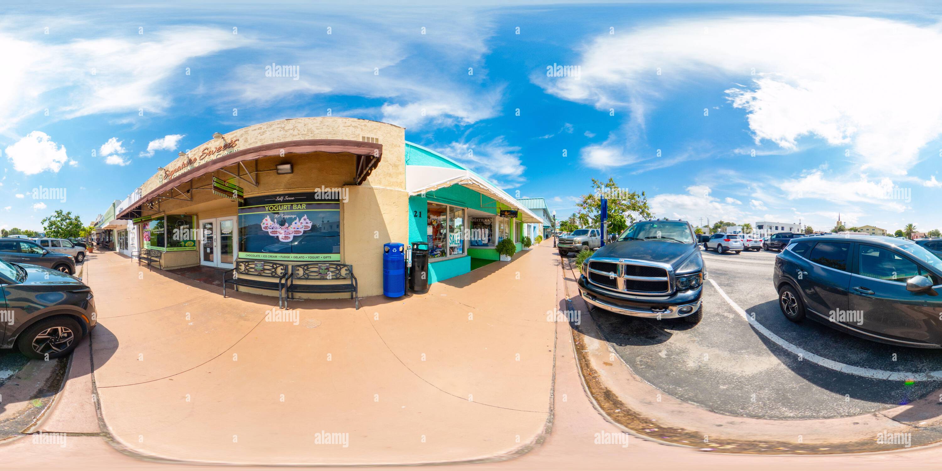 360° view of Stuart, FL, USA - July 1, 2023: 360 equirectangular vr ...