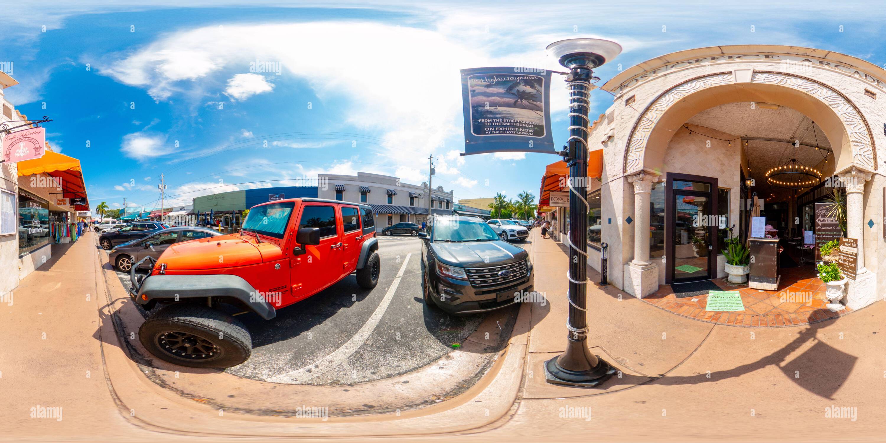 360° view of Stuart, FL, USA - July 1, 2023: 360 equirectangular vr ...