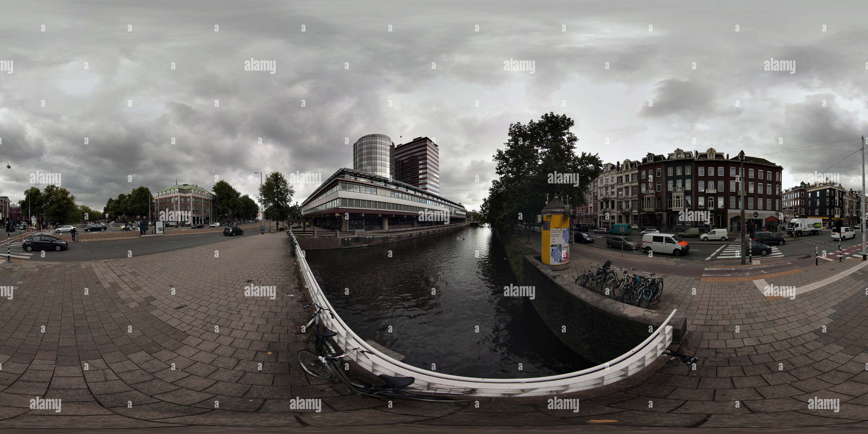 360° view of on a bridge in Amsterdam - 2012 - Alamy