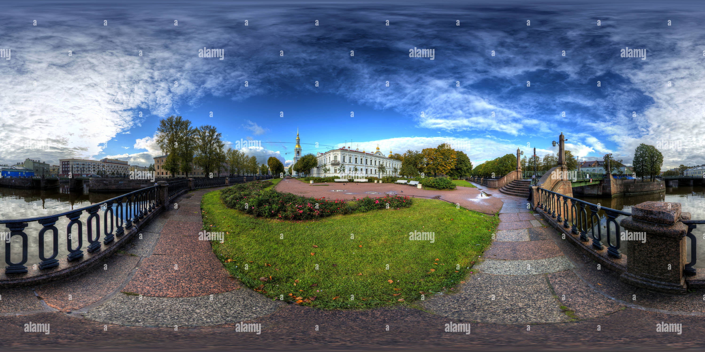 360° view of Embankment of Krykow Canal in Saint-Petersburg, Russia - Alamy