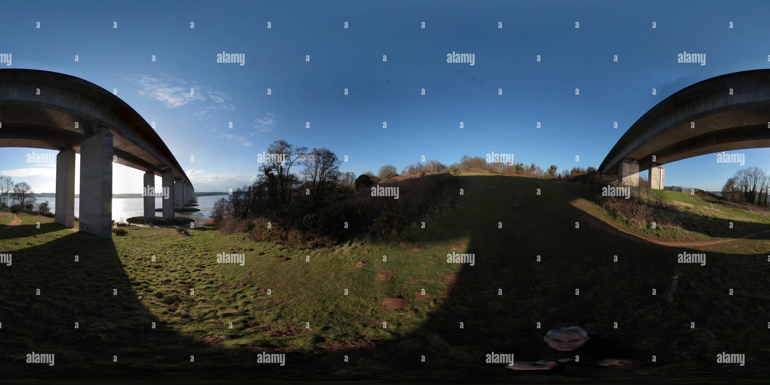 360° view of Orwell path in Ipswich Suffolk - Alamy