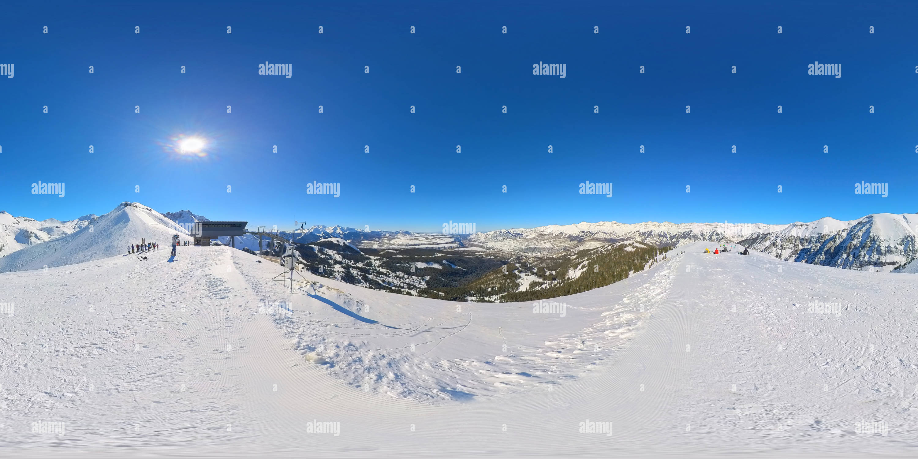 360° view of At the top of Telluride Ski Area - Alamy