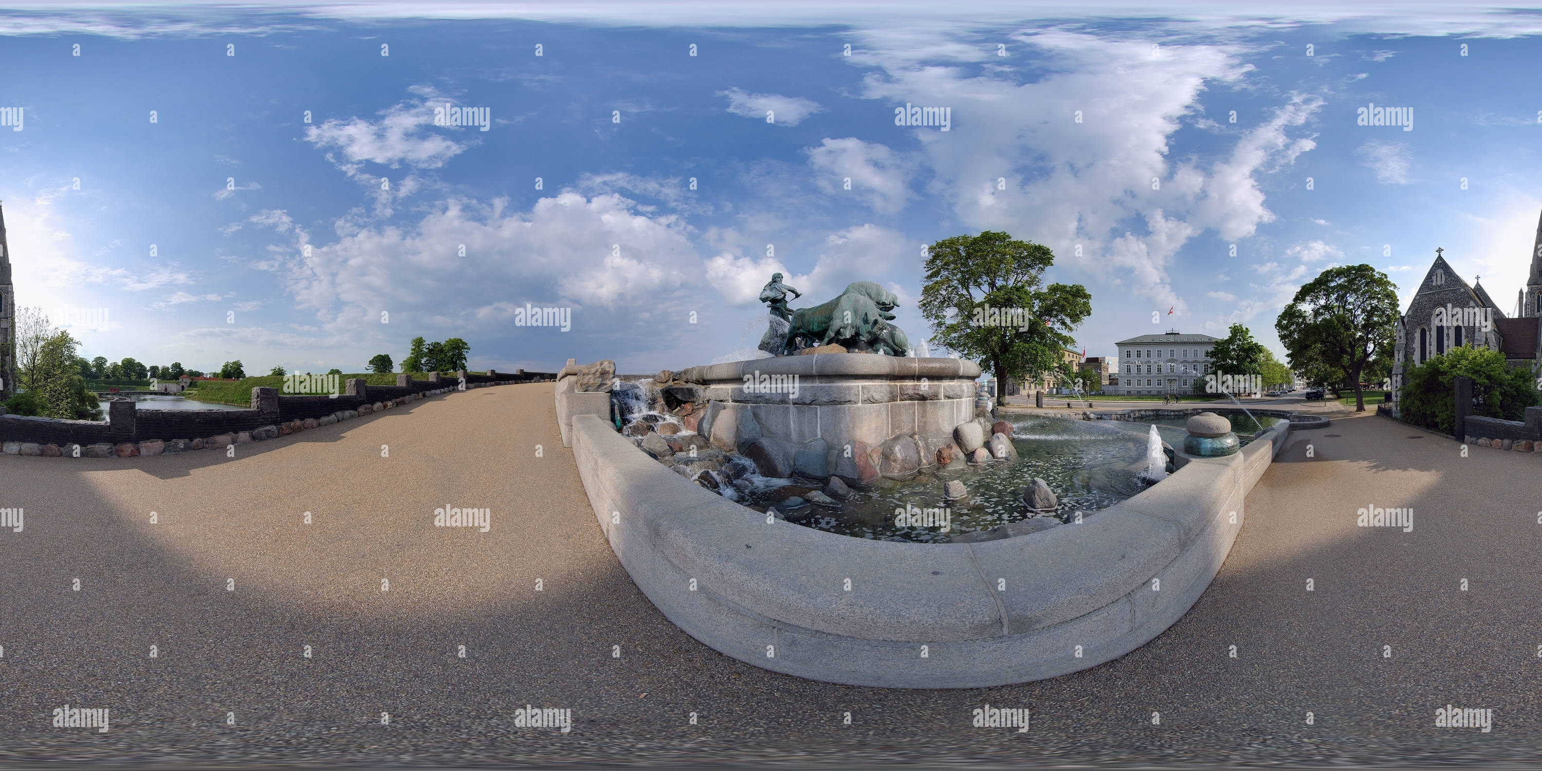 360° view of The Gefion Fountain - Alamy