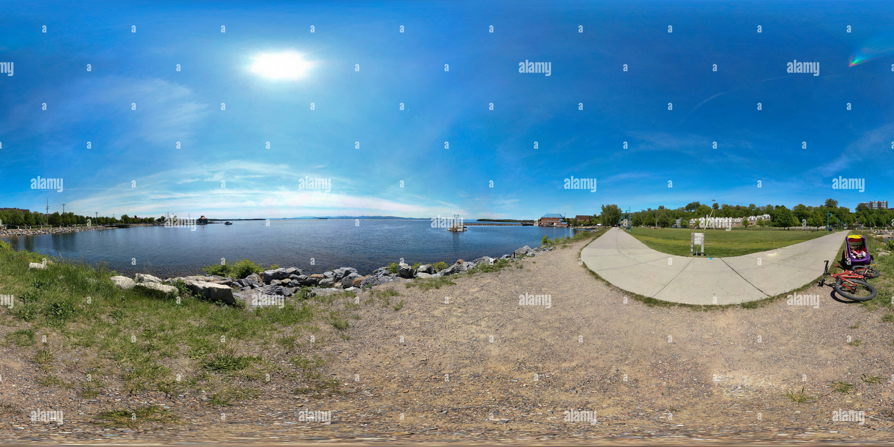 360° view of Burlington Waterfront Bike Path - Alamy