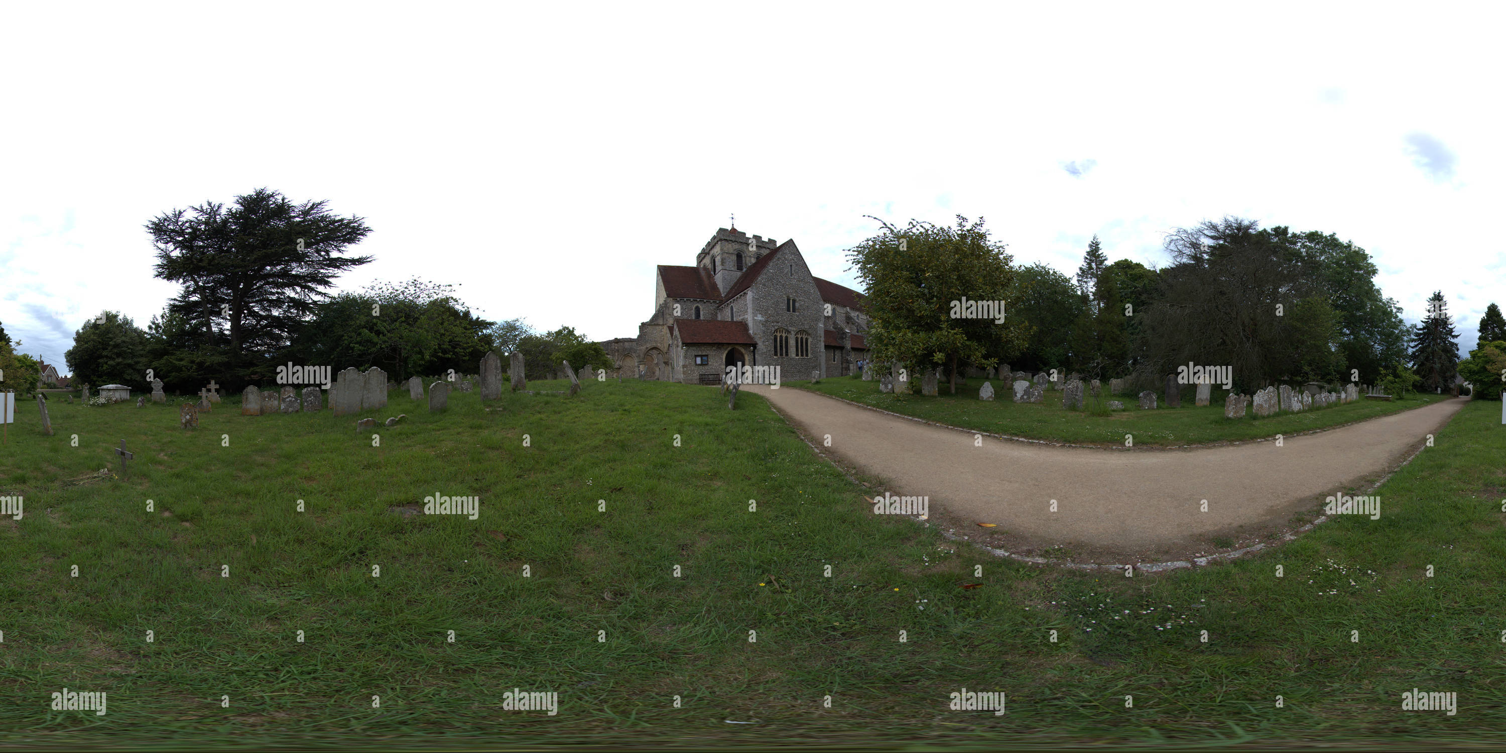 360° view of Church of St Mary and St Blaise, Boxgrove, West Sussex. UK ...