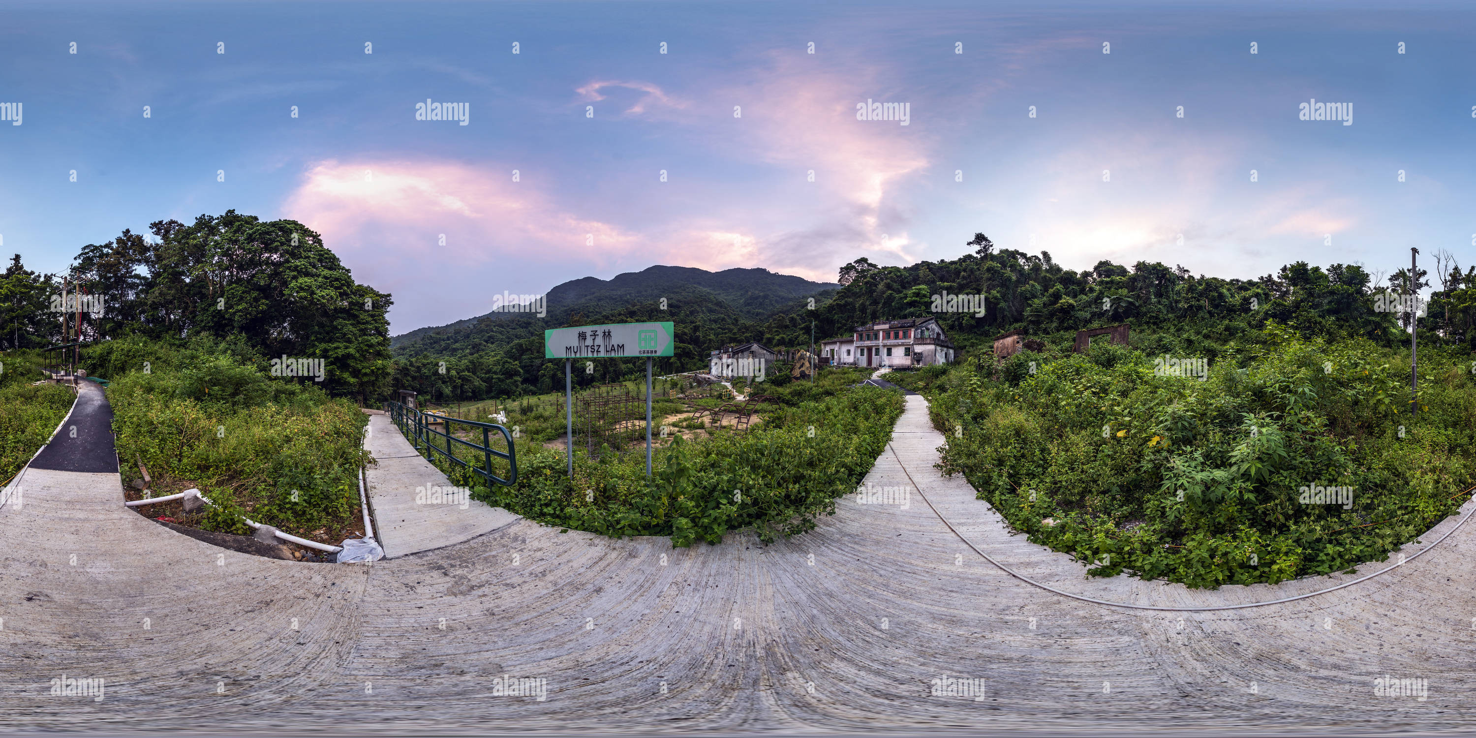 360° view of Mui Tsz Lam Village(船灣梅子林村), Plover Cove Country, Tai Po ...