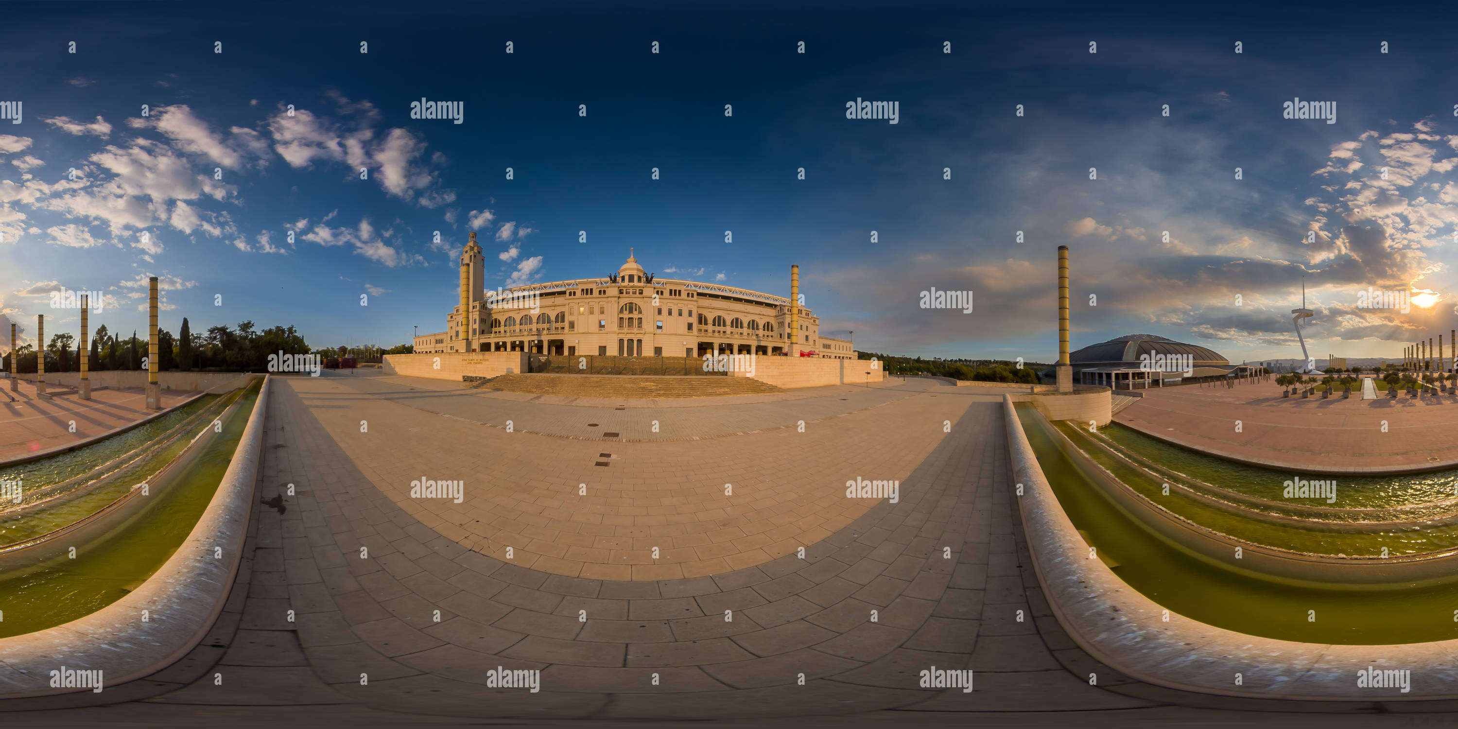 360° view of Barcelona 360 Vr Olympic Ring 03 Without People - Alamy