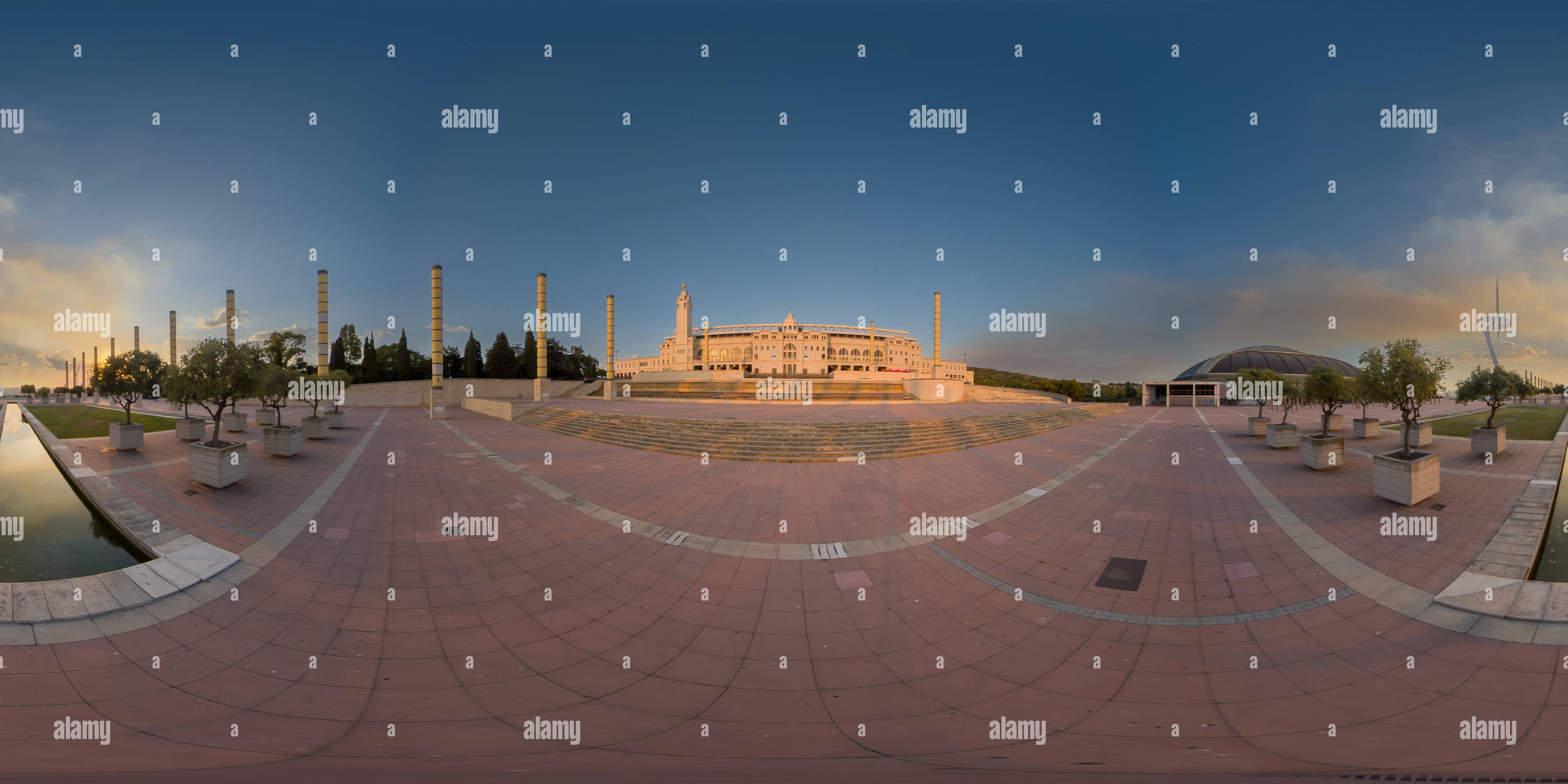 360° view of Barcelona 360 Vr Olympic Ring 05 Without People - Alamy