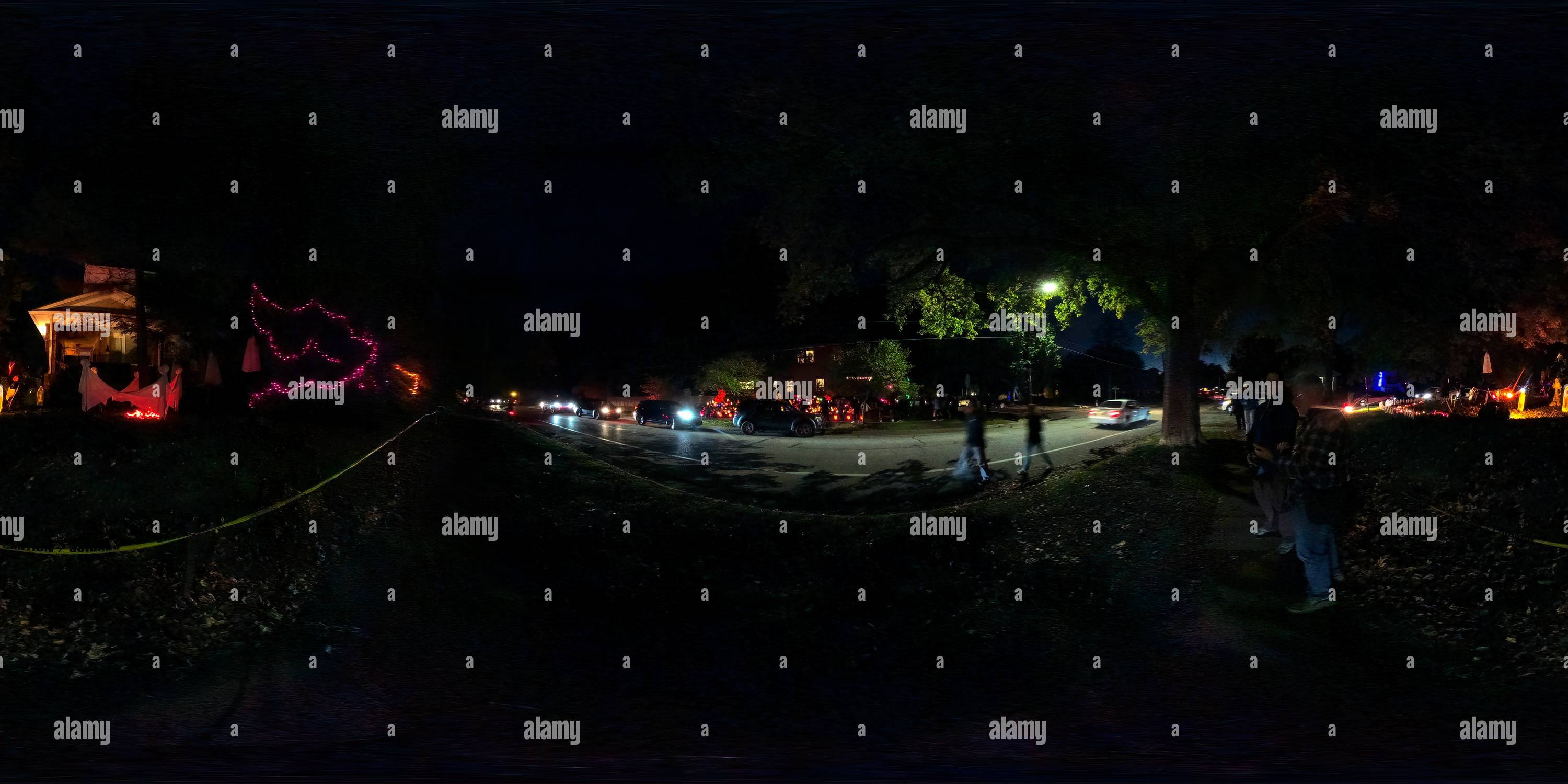 360° view of Halloween, College Hill, Wichita Kansas - Alamy