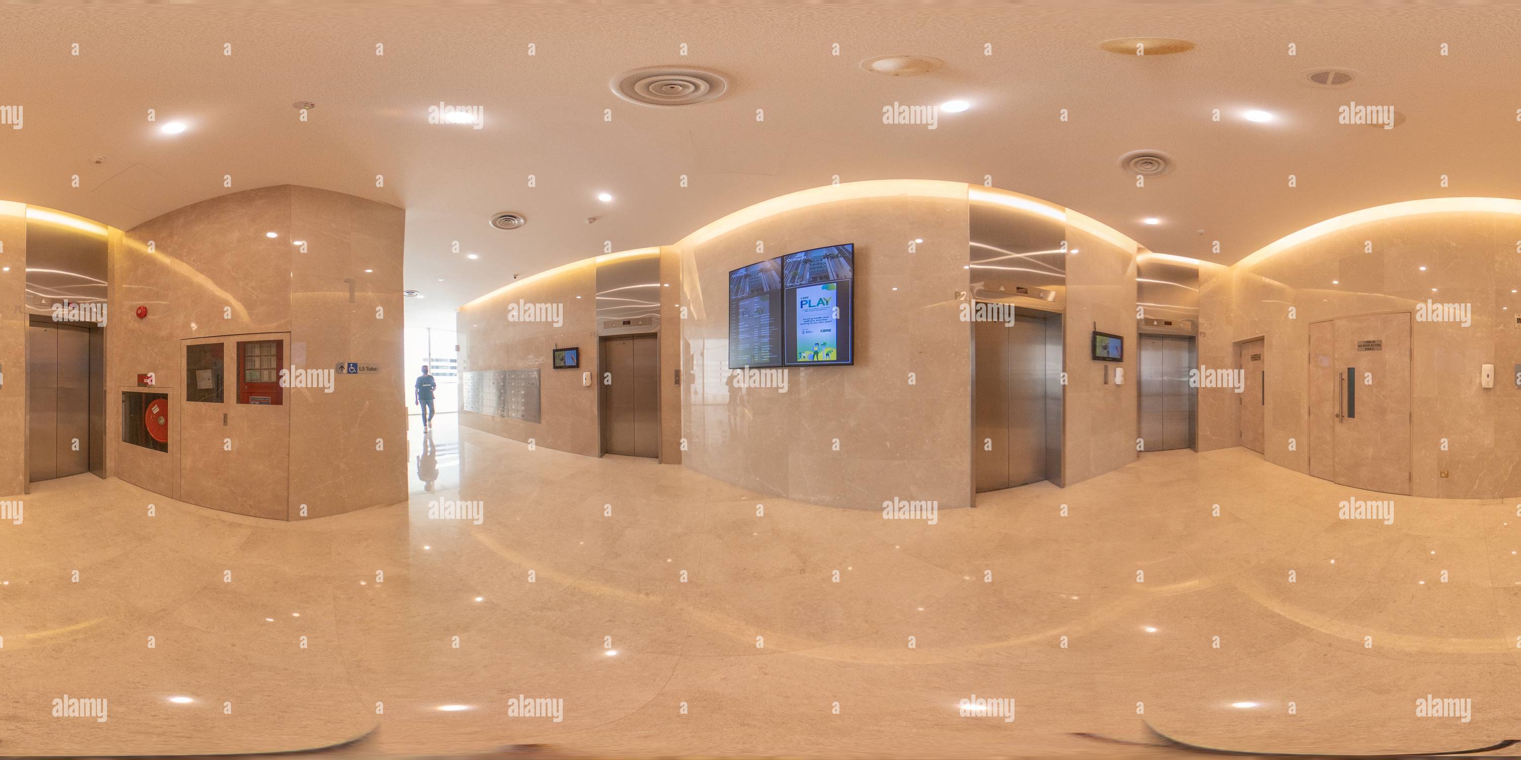 360° view of The Octagon Lift Lobby - Alamy