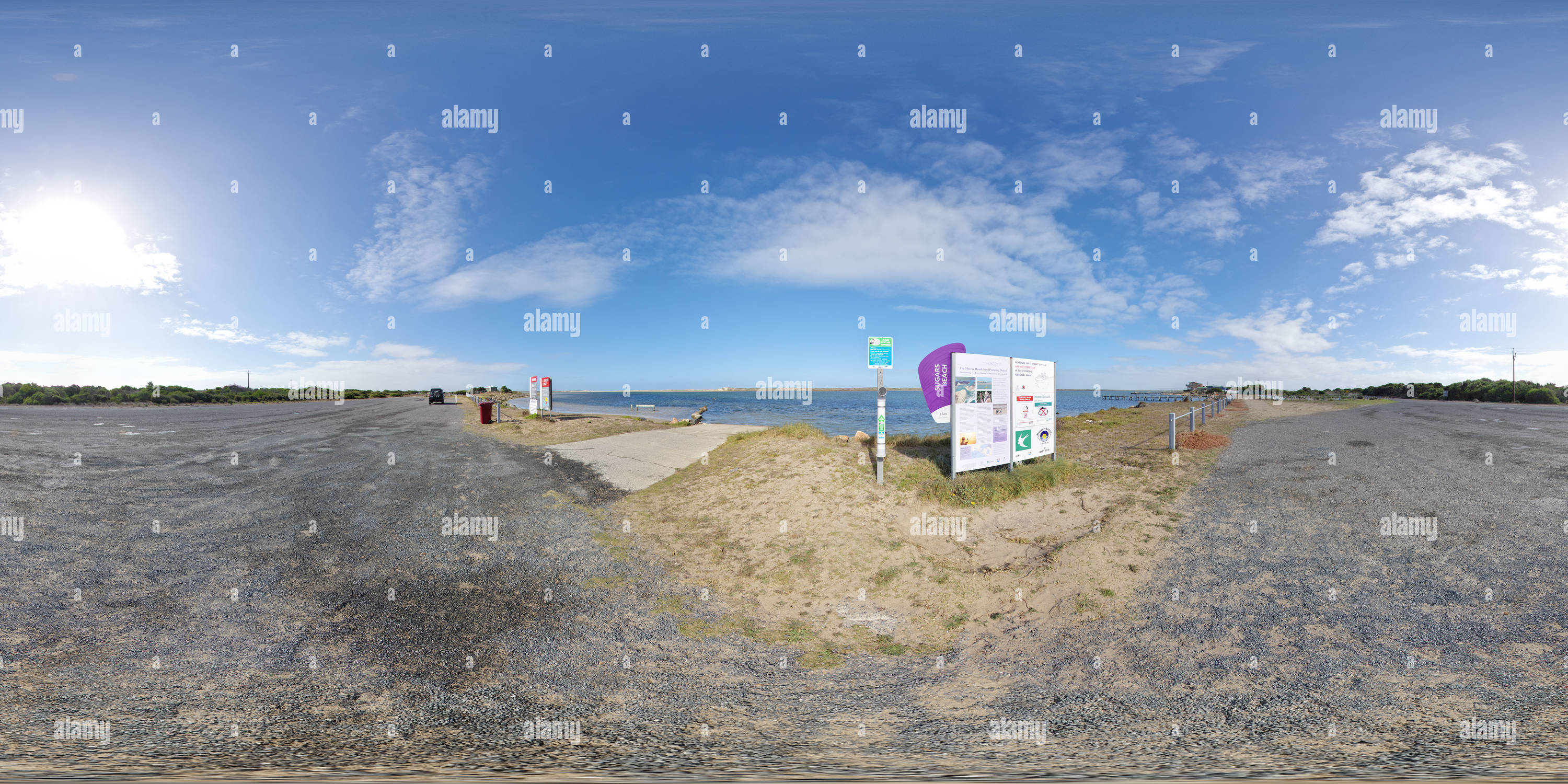 360° view of Goolwa Channel at Sugars Beach Boat Ramp - Alamy