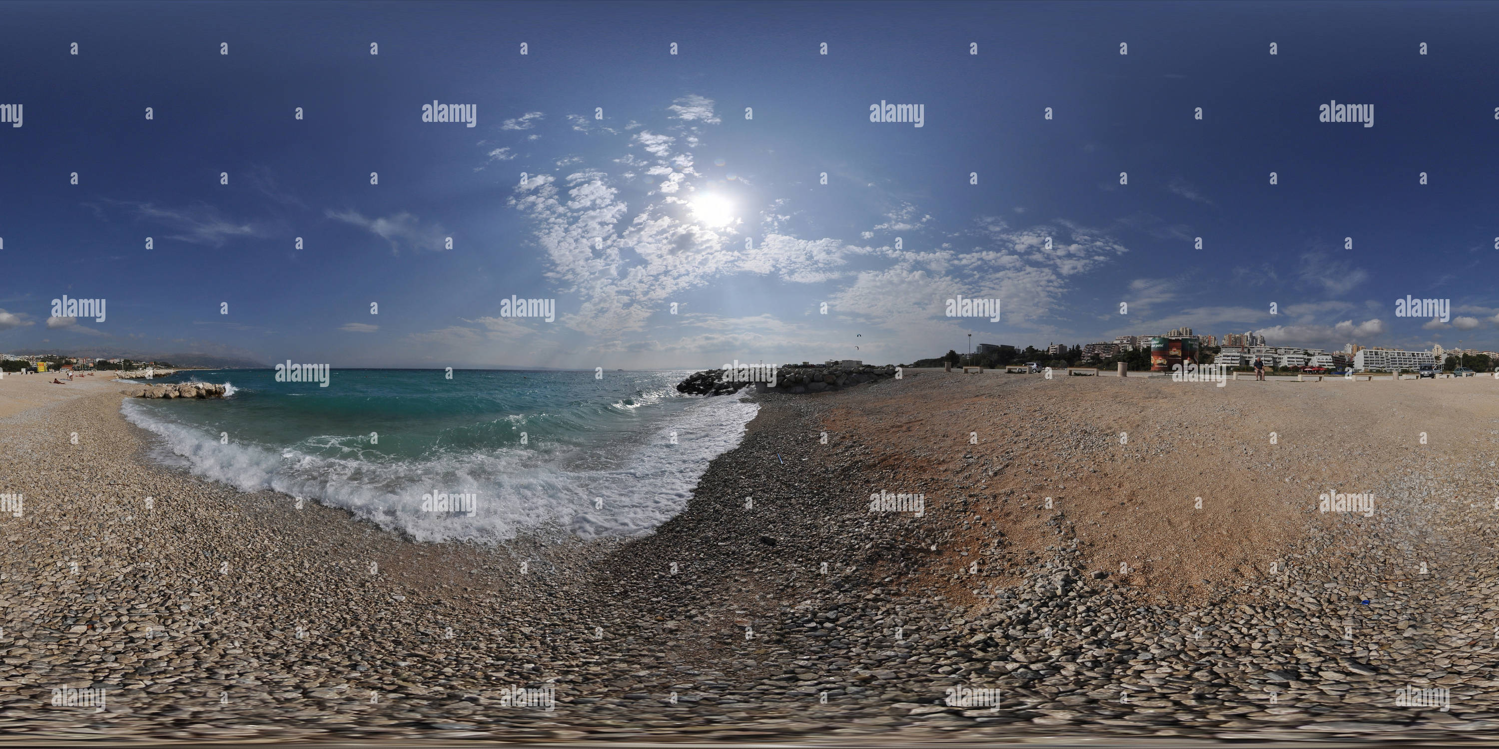 360° view of Split, Croatia, Znjan Beach - Alamy