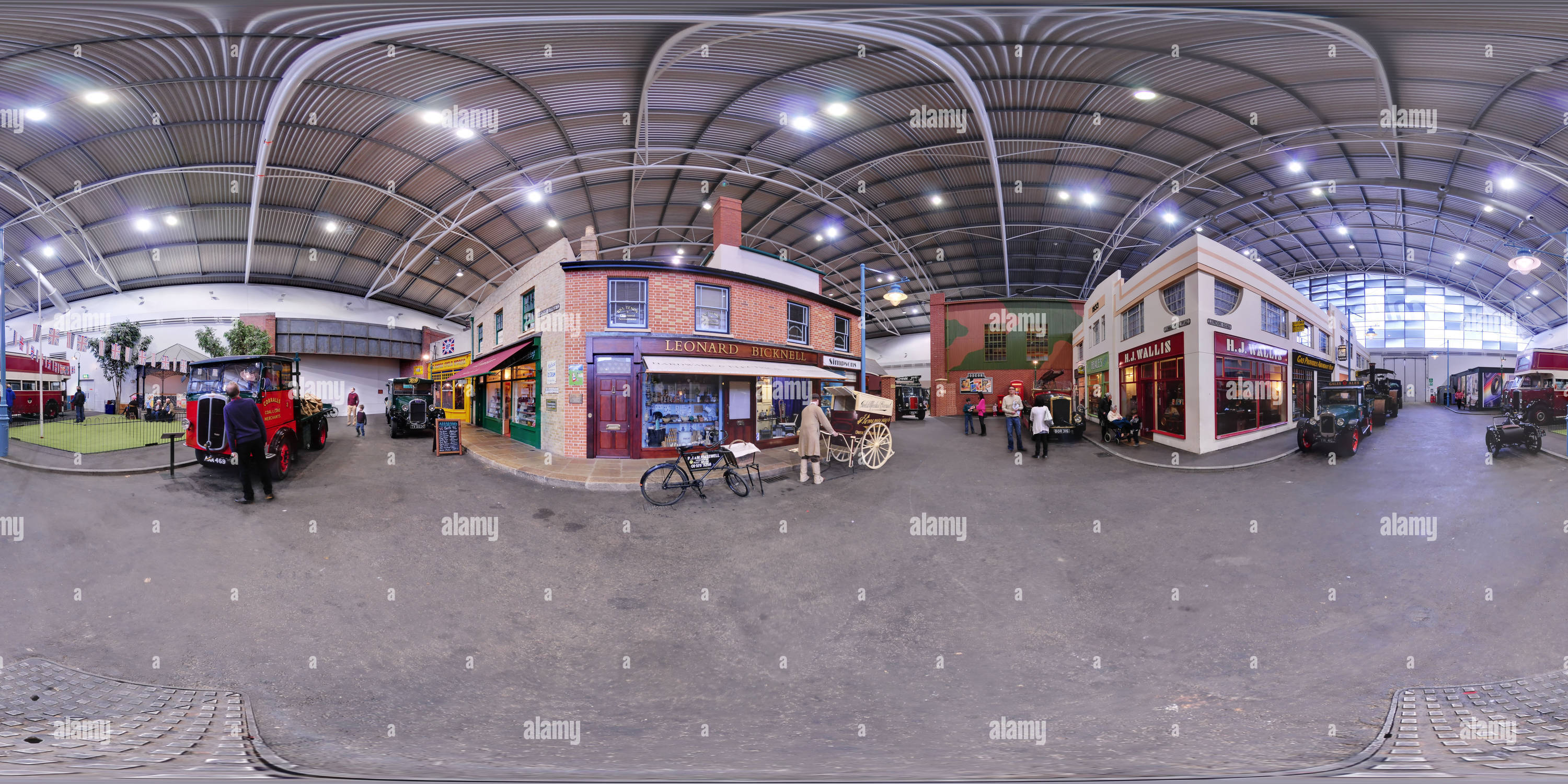 360° view of Edwardian Street of Milestones Museum - Alamy