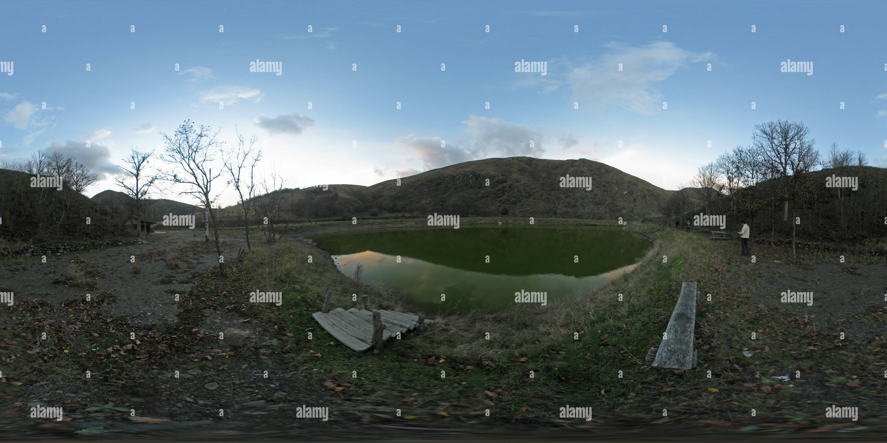 360° view of Eagle's Nest Ranch - Lake at Dusk - Alamy